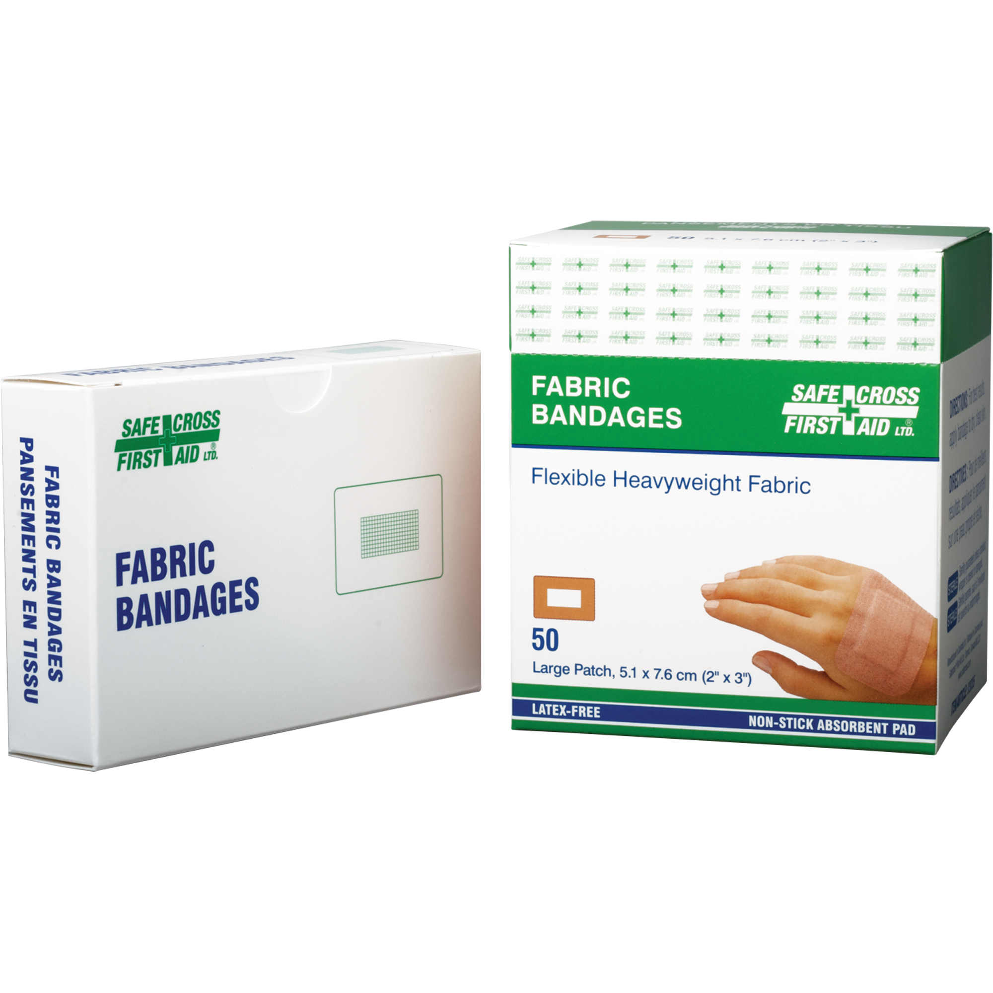 SAFECROSS Bandages, Rectangular/Square, 3", Fabric, Non-Sterile SAY266 ...