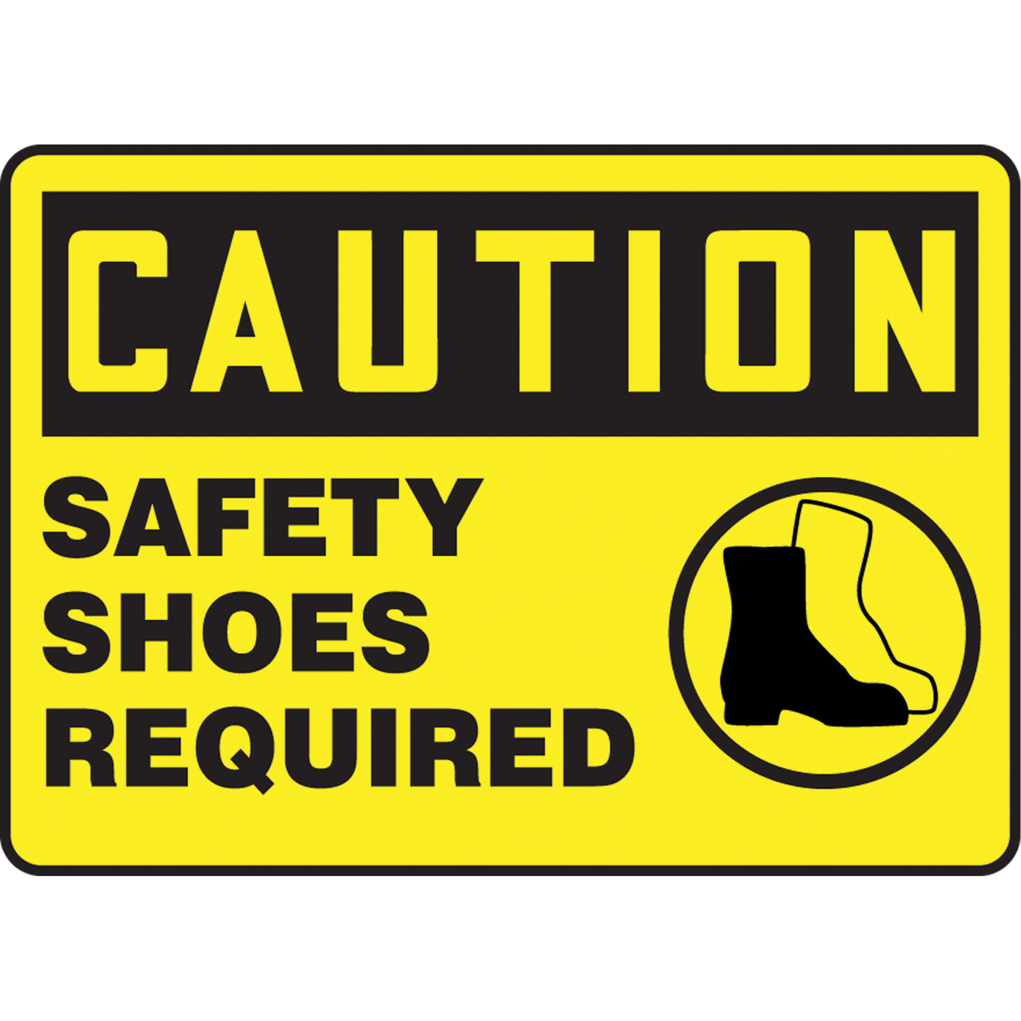 Accuform Signs MPPE763VA "Safety Shoes Required" Sign, 10" x 14 ...