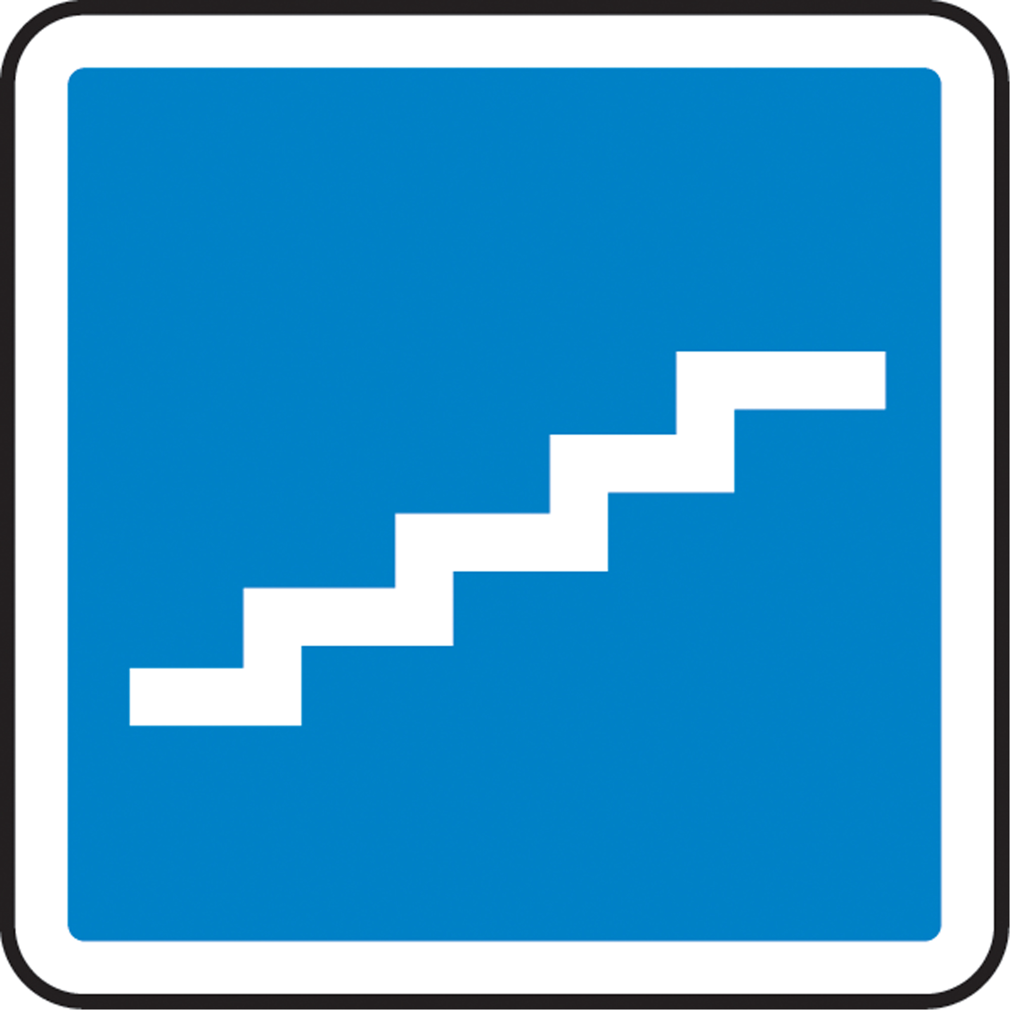Accuform Signs Stairs CSA Safety Sign, 6" x 6", Plastic, Pictogram ...