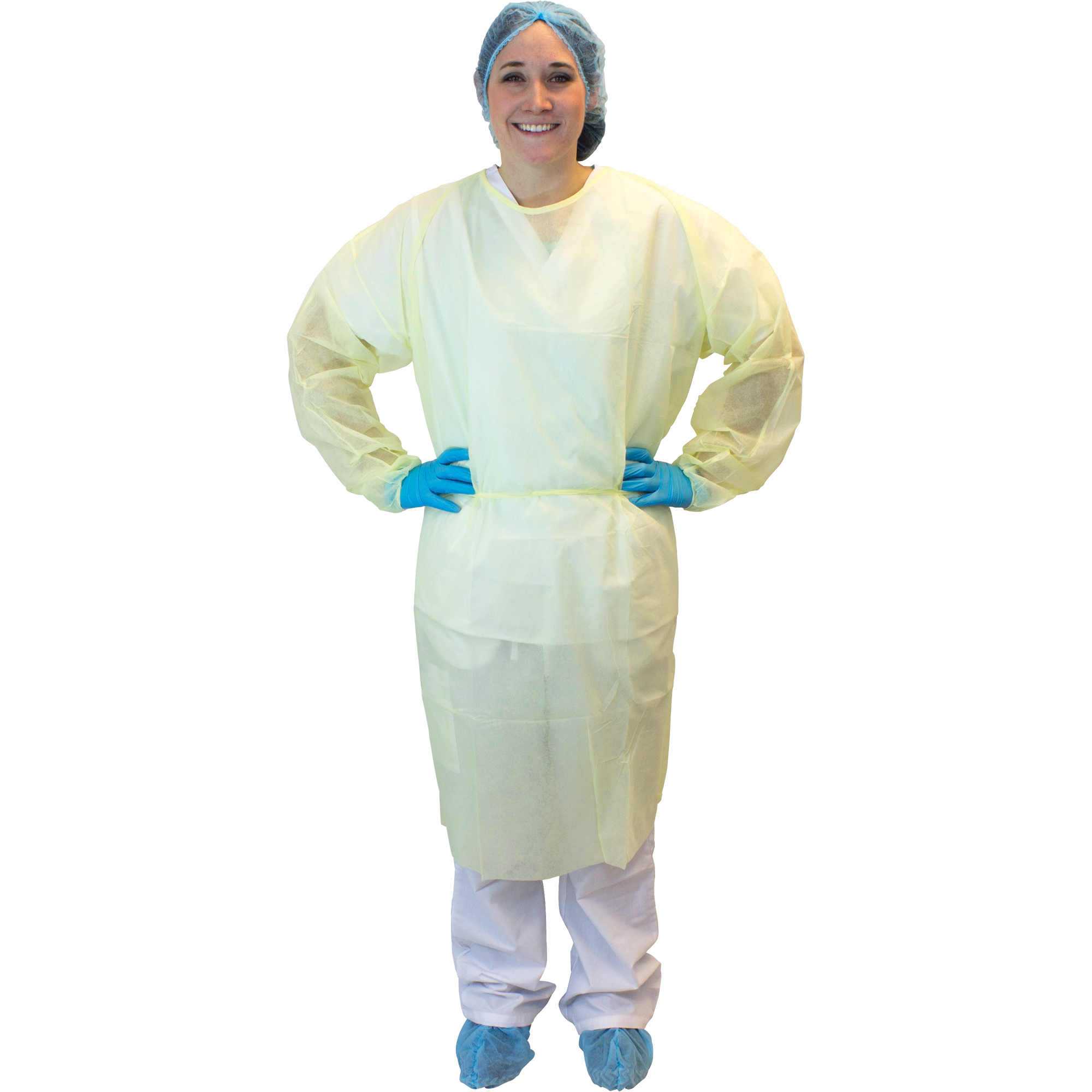 THE SAFETY ZONE Isolation Gowns with Ties SDM160 (DGIH-XL-Y) | Shop ...