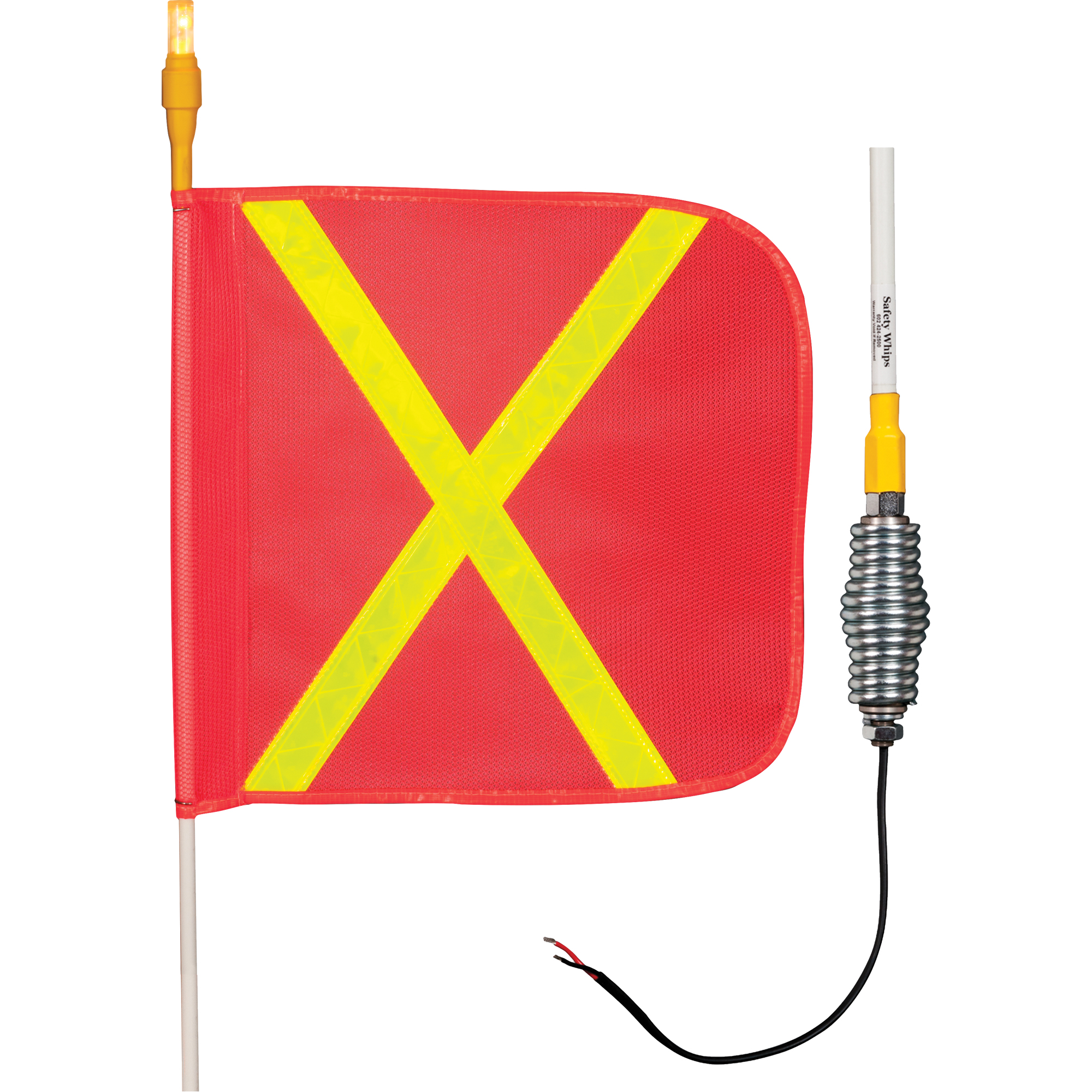 SAFETY WHIPS Super-Duty Safety Whips, Threaded/Spring Mount, 6' High ...