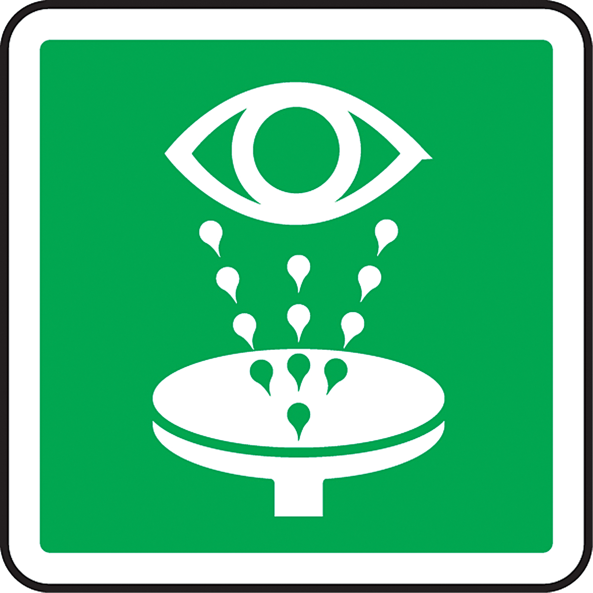 Accuform Signs MPCS582VA Eye Wash CSA Safety Sign, 12" x 12", Aluminum ...