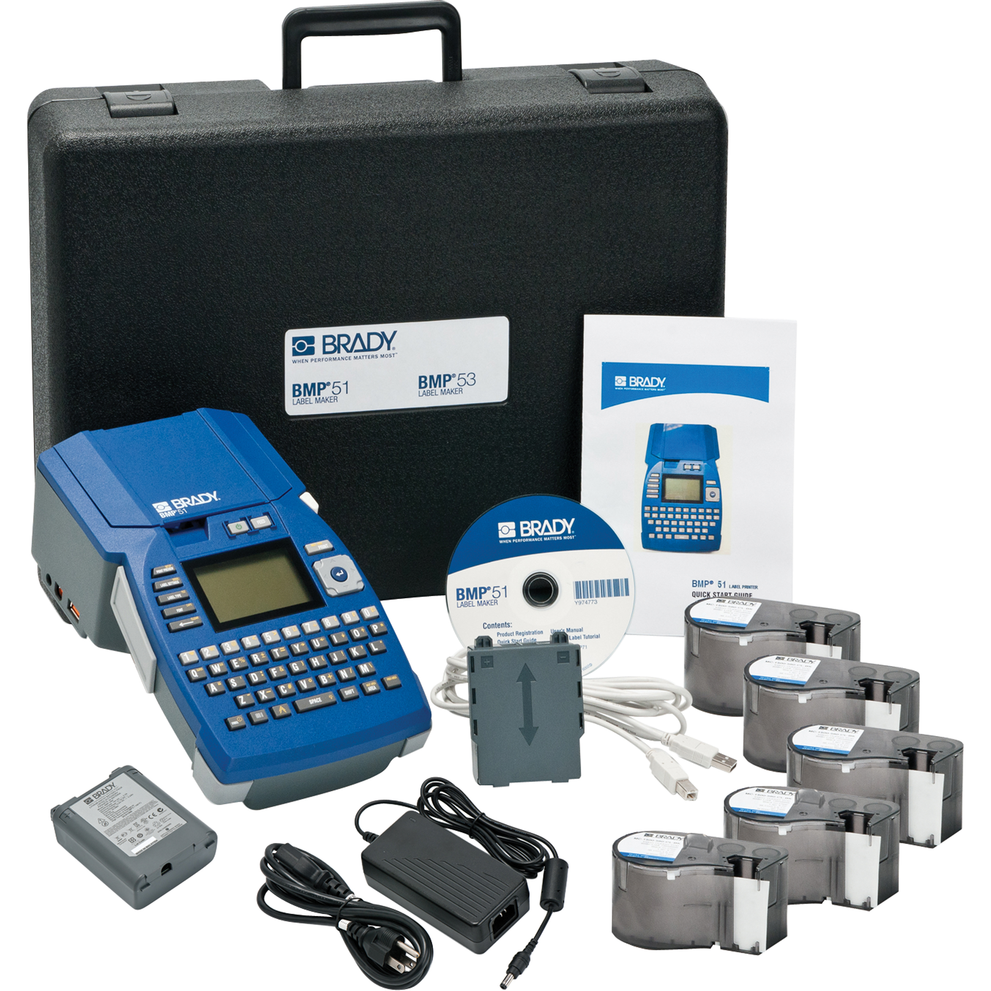 Brady BMP51-KIT-EL BMP®51 Label Printer Electrical Starter Kit, 1.5" Tape