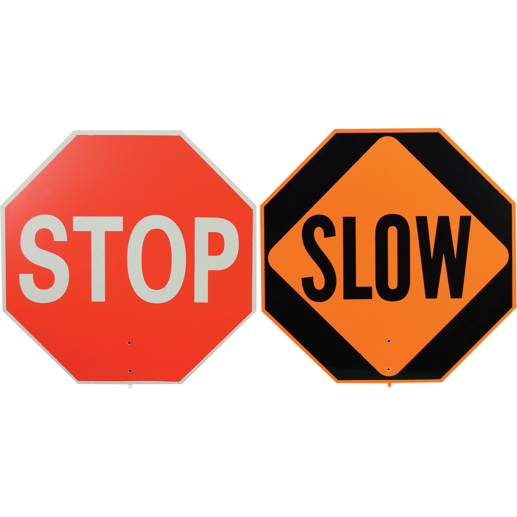 CCI Canada 03-853 Double-Sided "Stop/Slow" Traffic Control Sign, 18" x ...