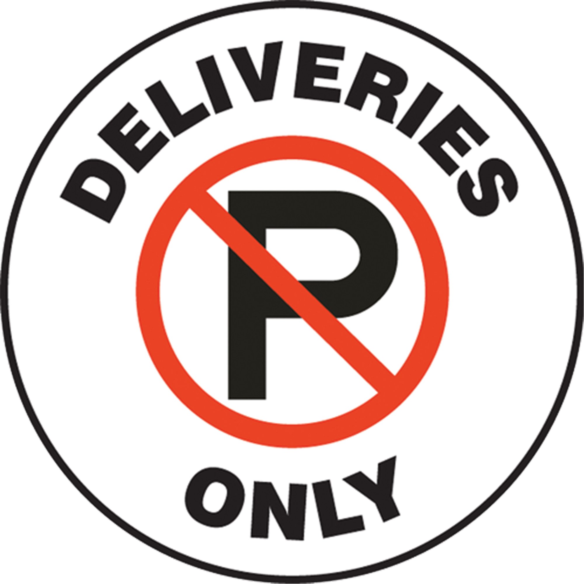 Accuform Signs PSW709 "Deliveries Only" Pavement Sign, 17" x 17", Foil ...