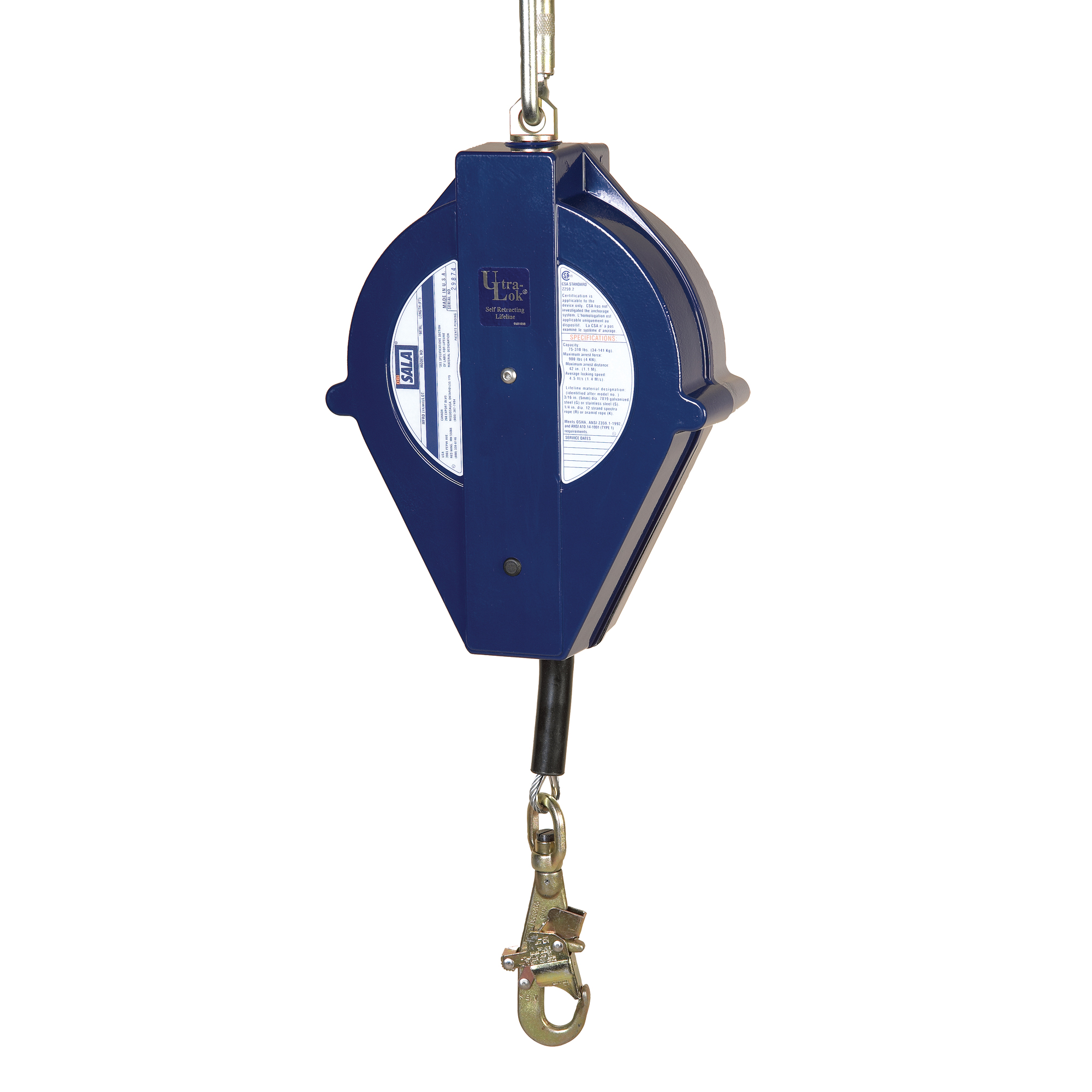 3M DBI Sala Fall Protection 3504485C Ultra-Lok Heavy-Duty Self ...