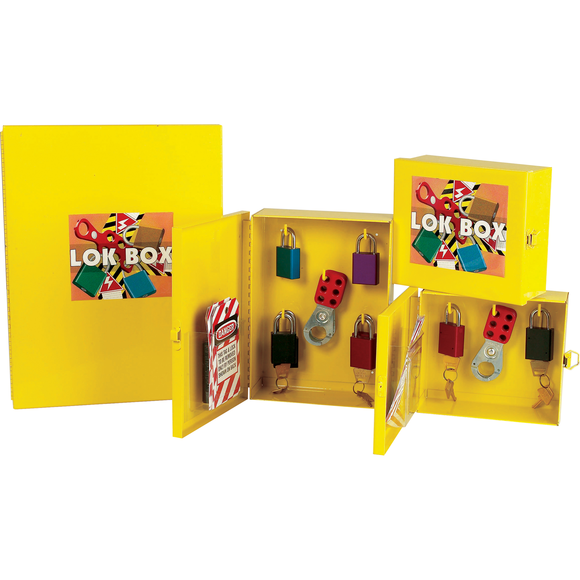 BRADY Lok Box Lockout Station, Aluminum Padlocks, 8 Padlock Capacity ...