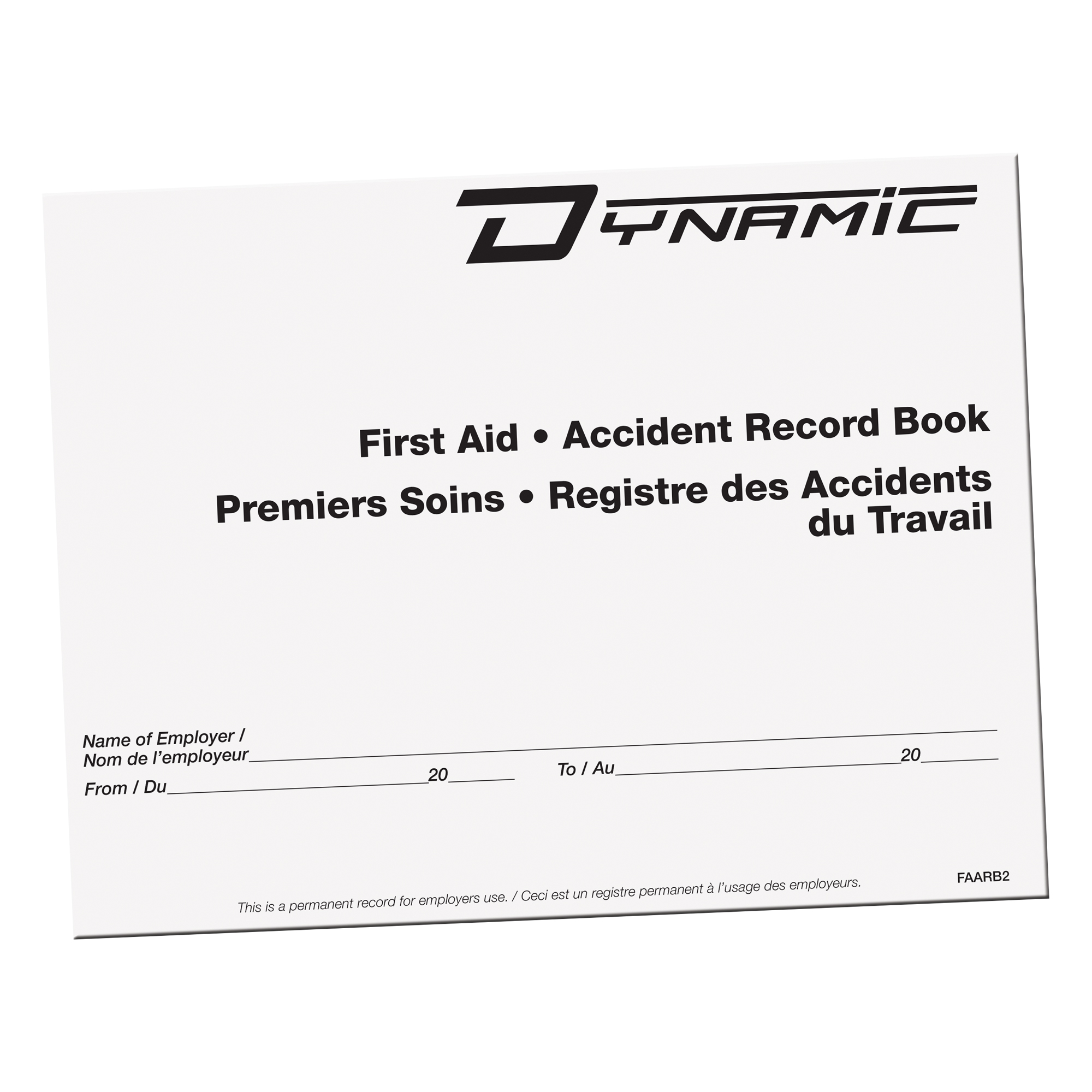 DYNAMIC SAFETY Accident Record Book SGA690 (FAARB2) | Shop First Aid ...