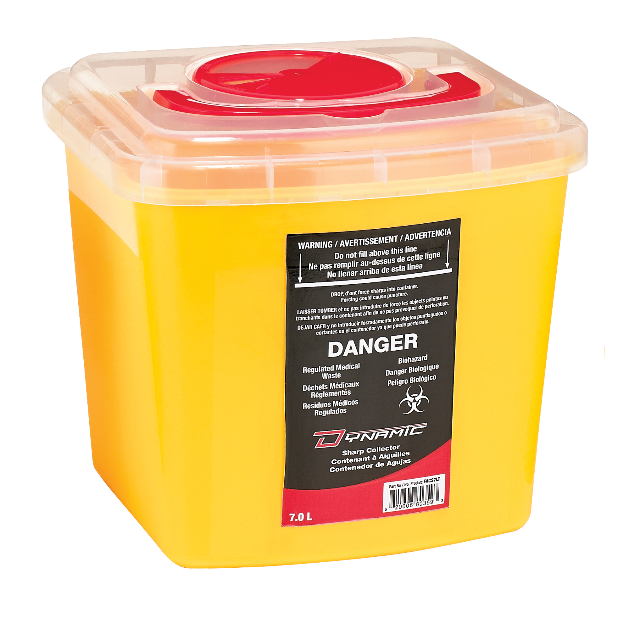 Protective Industrial Products FACS7LT Dynamic Sharps® Container, 7 L ...