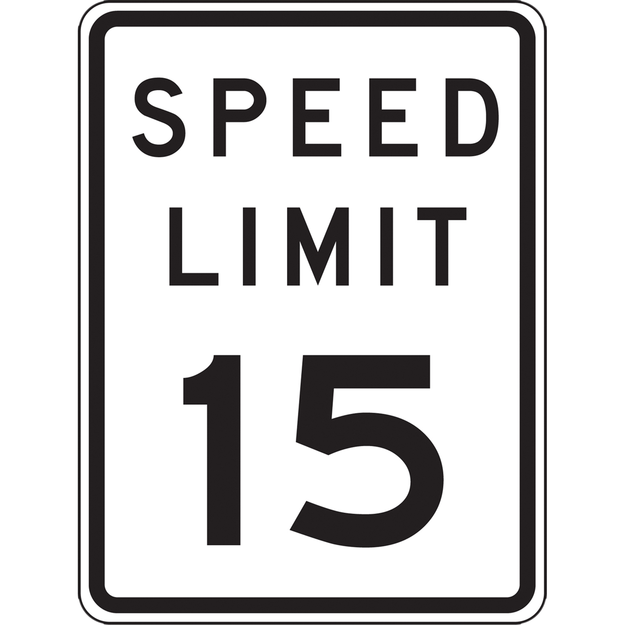 Accuform Signs FRR22415HP 15 Km Speed Limit Sign, 24" x 18", Aluminum ...