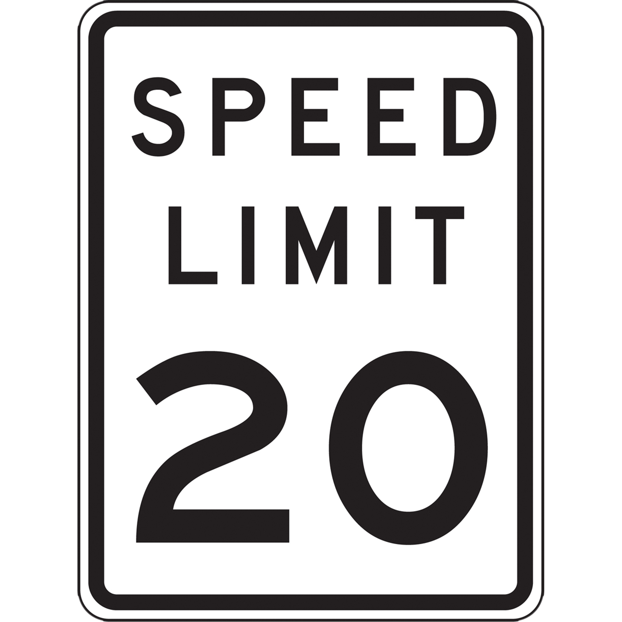 ACCUFORM SIGNS 20 Km Speed Limit Sign SGH904 (FRR21820RA) | Shop ...