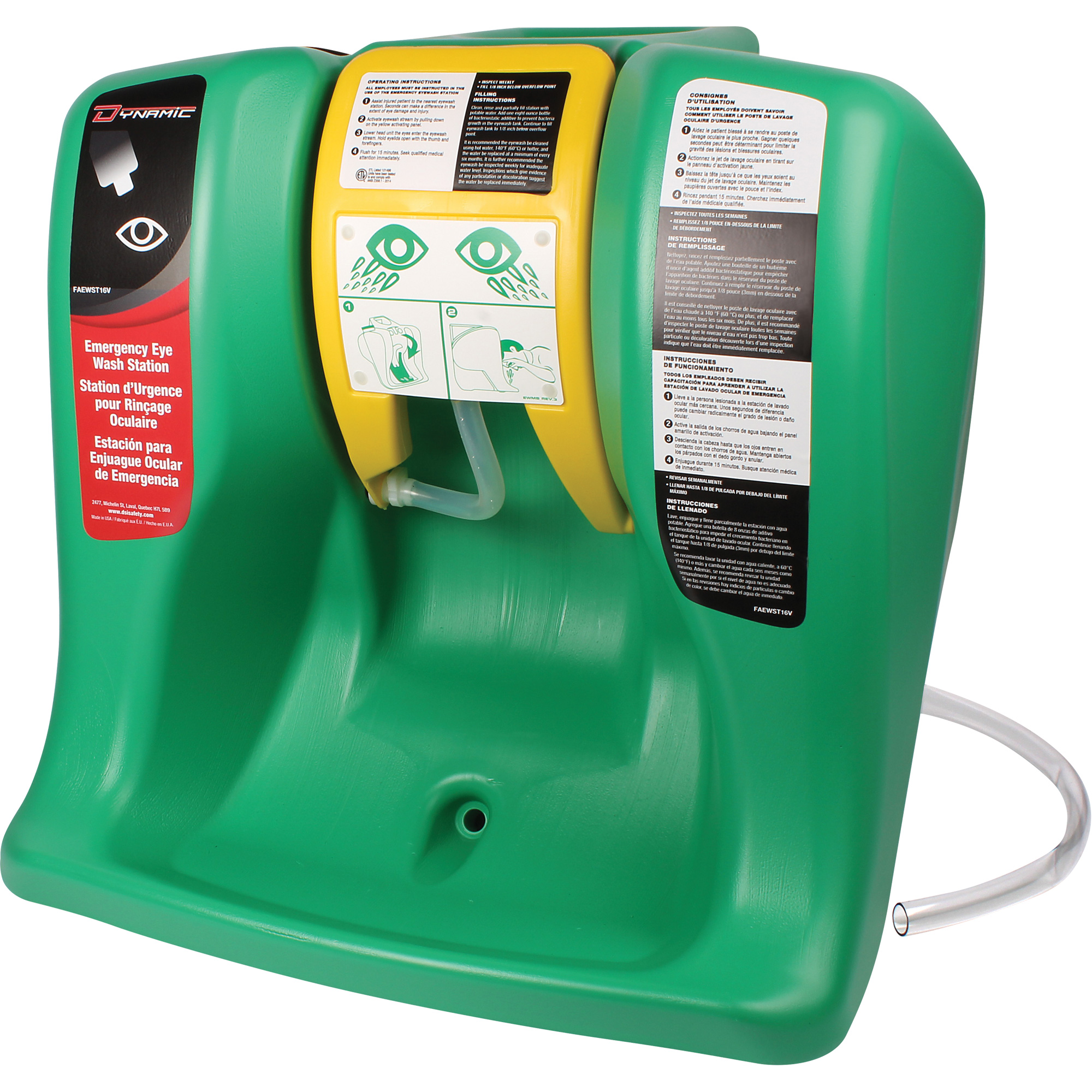 PIP Global Safety FAEWST16 Dynamic Eyewash Station, Gravity-Fed, 16 gal ...
