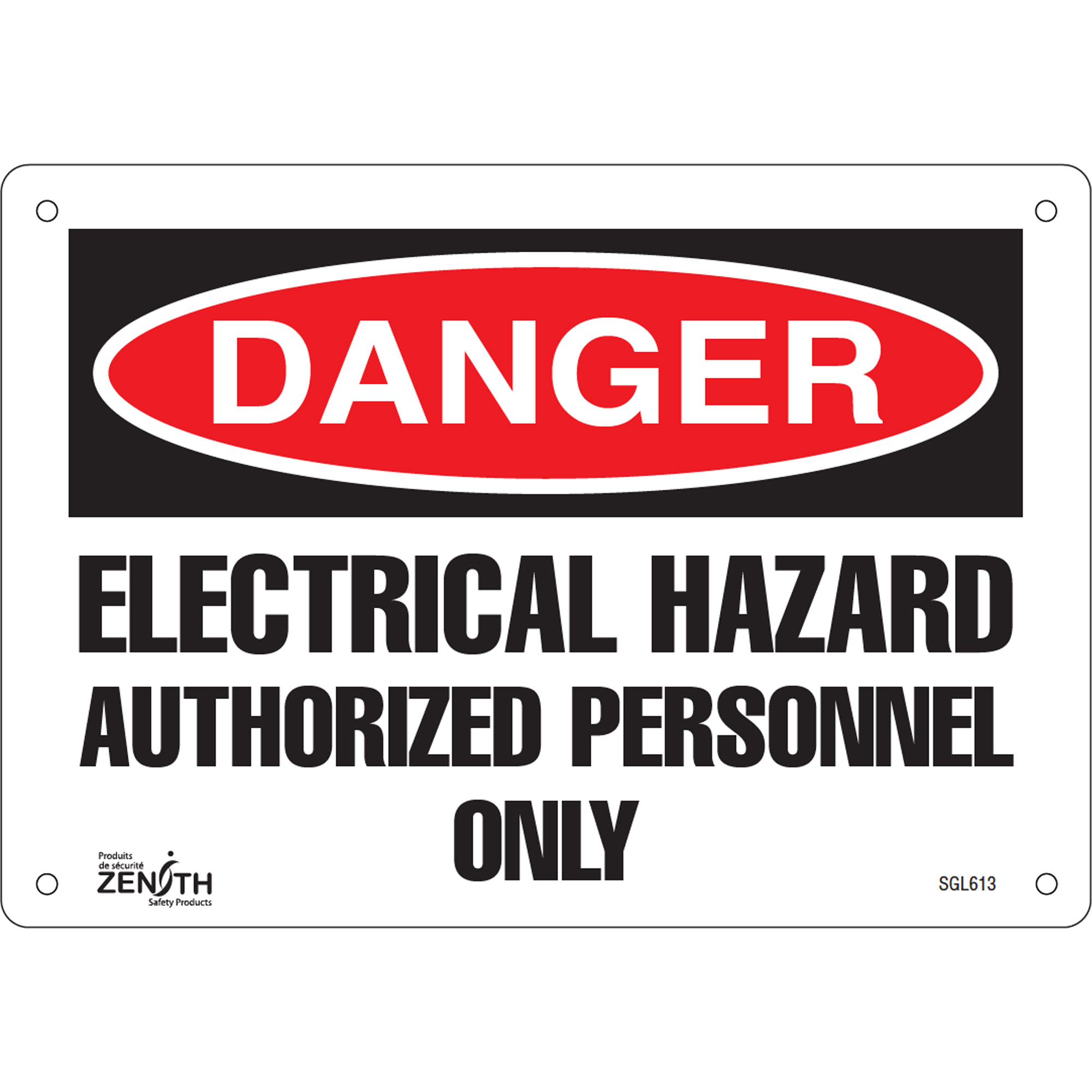 ZENITH SAFETY PRODUCTS "Authorized Personnel Only" Sign SGL613 | Shop ...