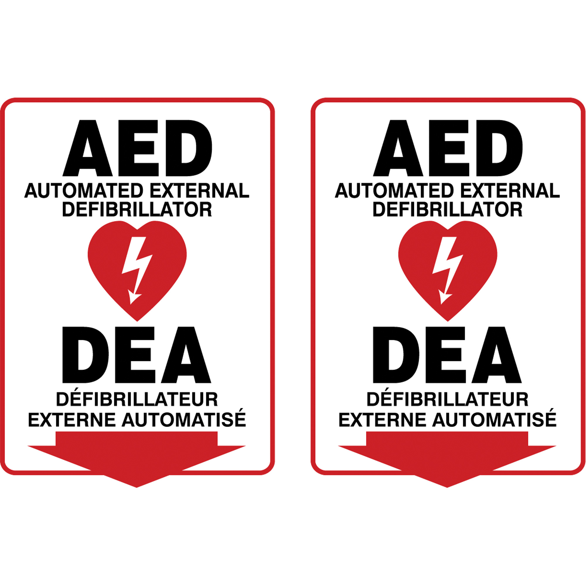 Accuform Signs T162599-002/PSP525 "AED/DEA" Projection Sign, 12" x 9 ...