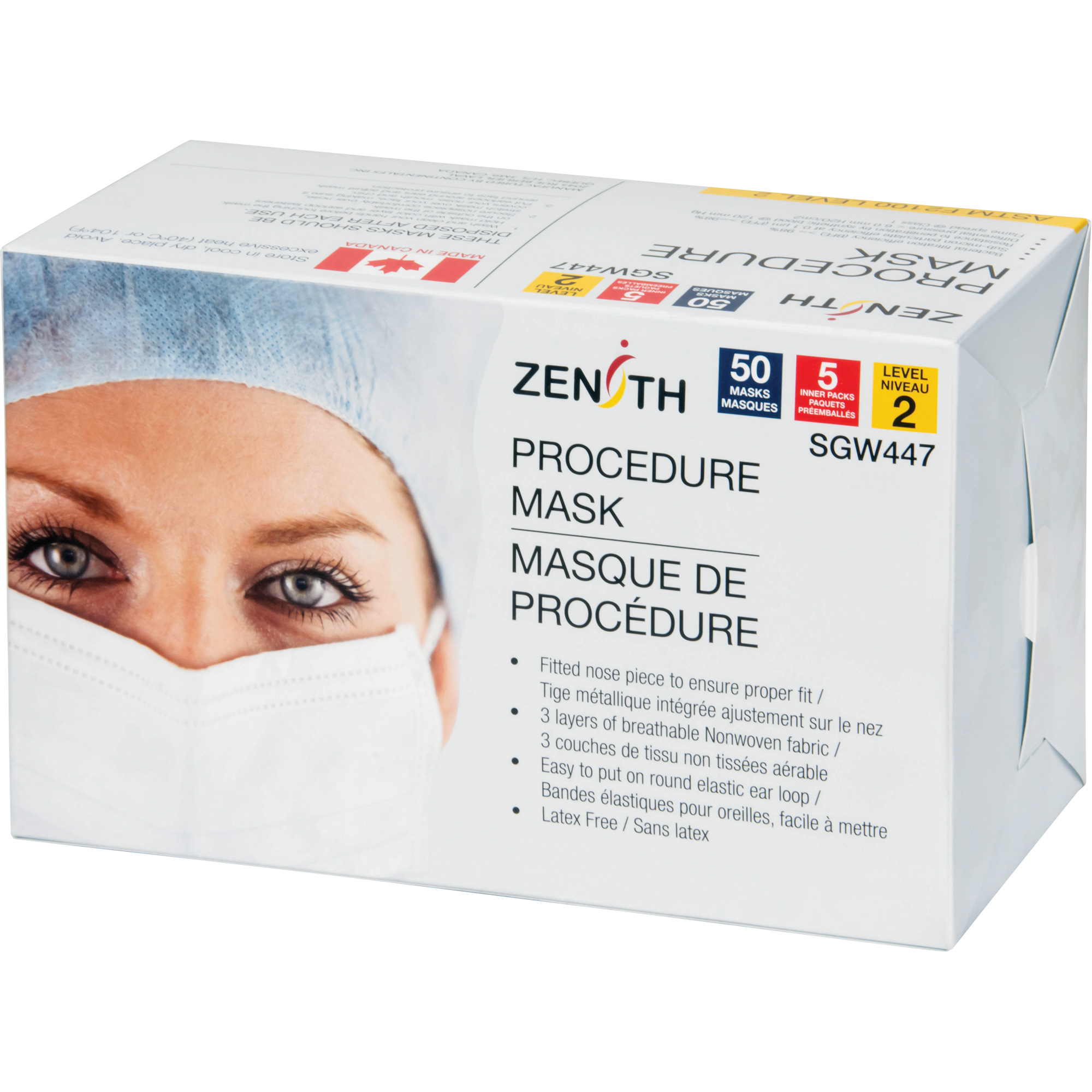 ZENITH SAFETY PRODUCTS Disposable Procedure Face Masks SGW447 | Shop ...