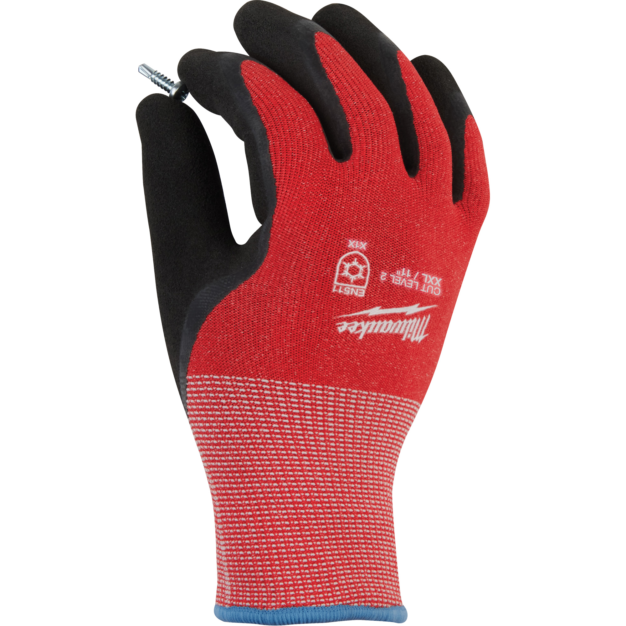 Milwaukee 48-73-7922 Winter Dipped Gloves, Size Large, 15 Gauge, Rubber ...