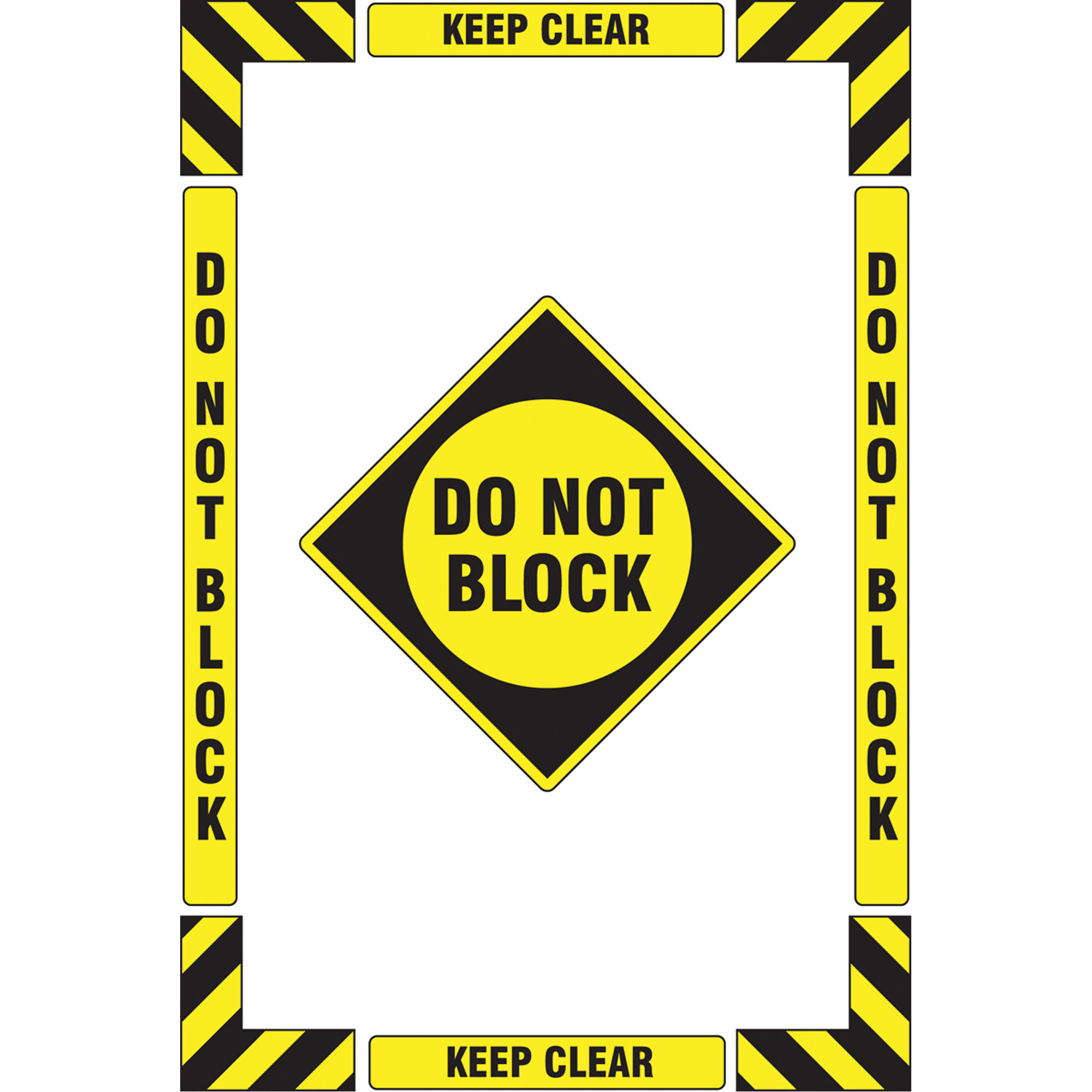 Accuform Signs PSR109 "Keep Clear Do Not Block" Floor Marking Kit ...