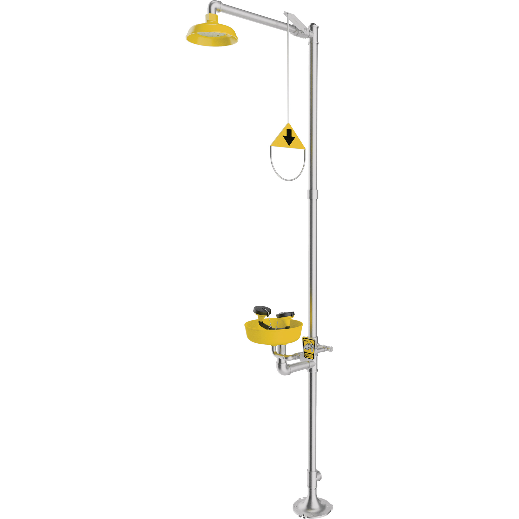 Encon 01050260 Combination Emergency Shower & Eyewash Station, Pedestal