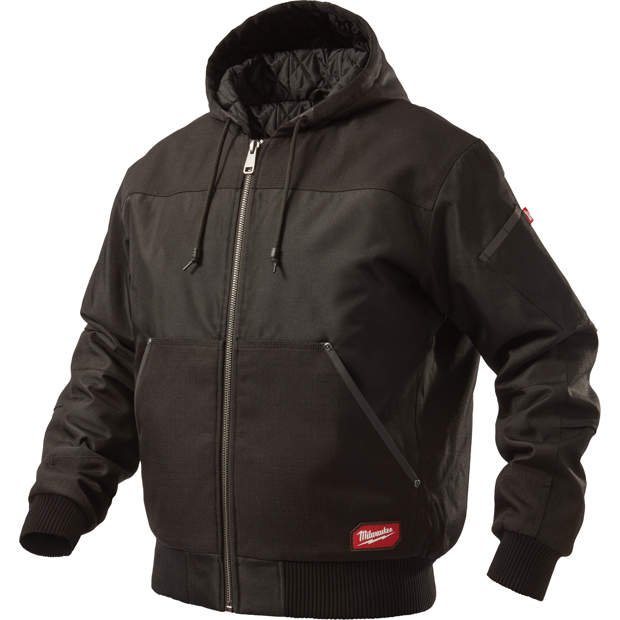 Milwaukee 254B-L GridIron Hooded Jacket, Men's, Large, Black