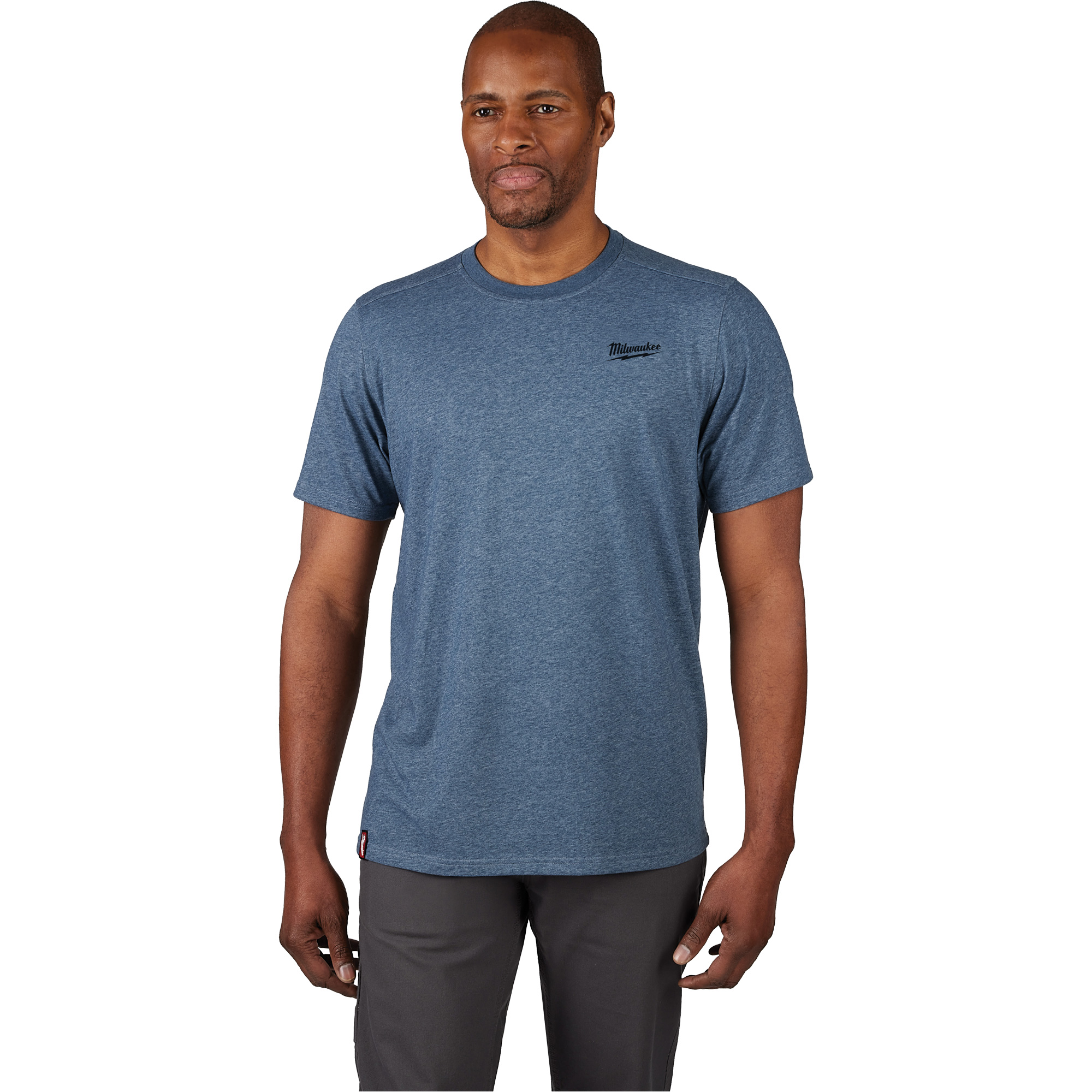 Milwaukee Hybrid Work Tee Shirt, Men's, Small, Blue SGY789 (603BL-S ...