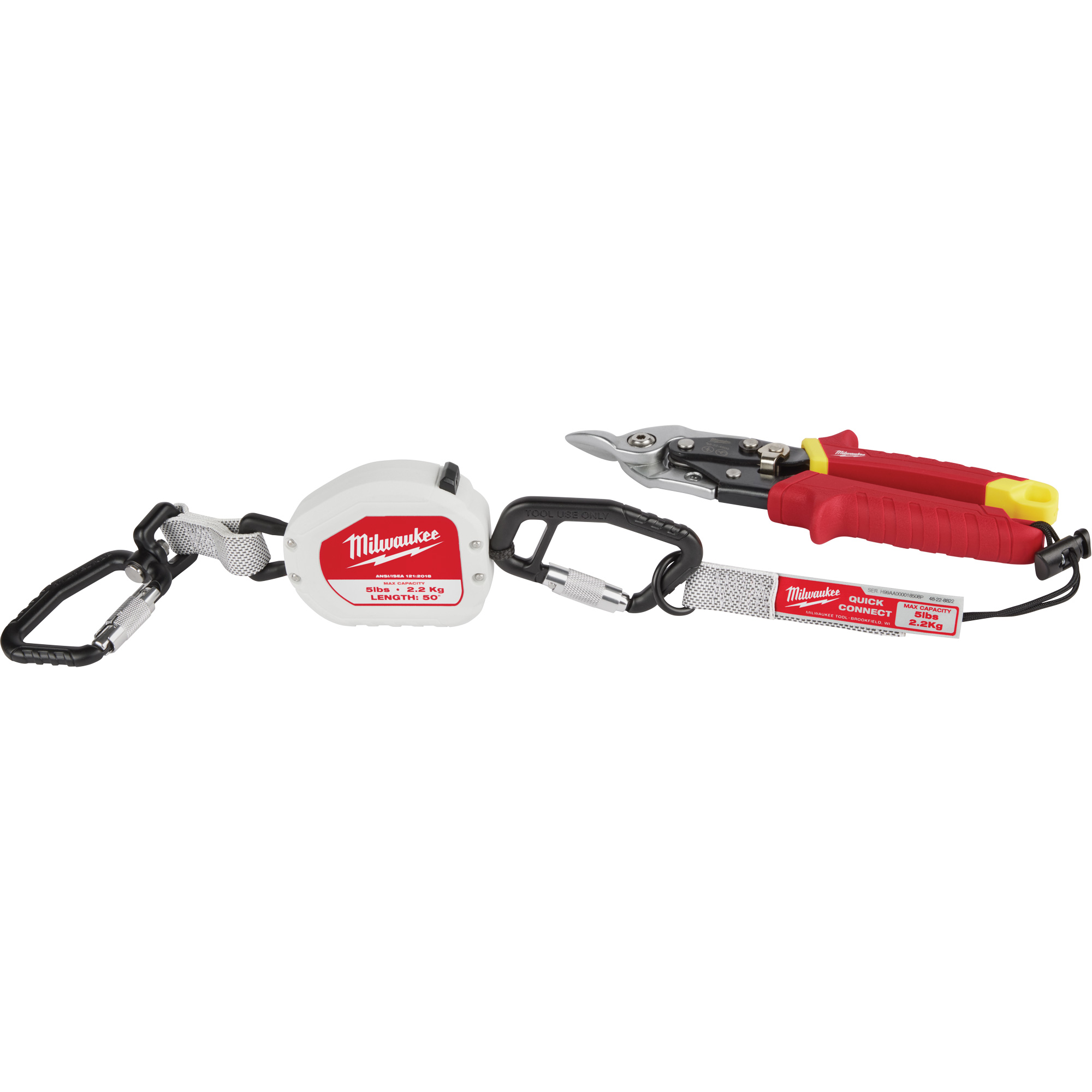 Milwaukee 48-22-8825 Quick-Connect Tool Lanyard, Retractable, Dual ...