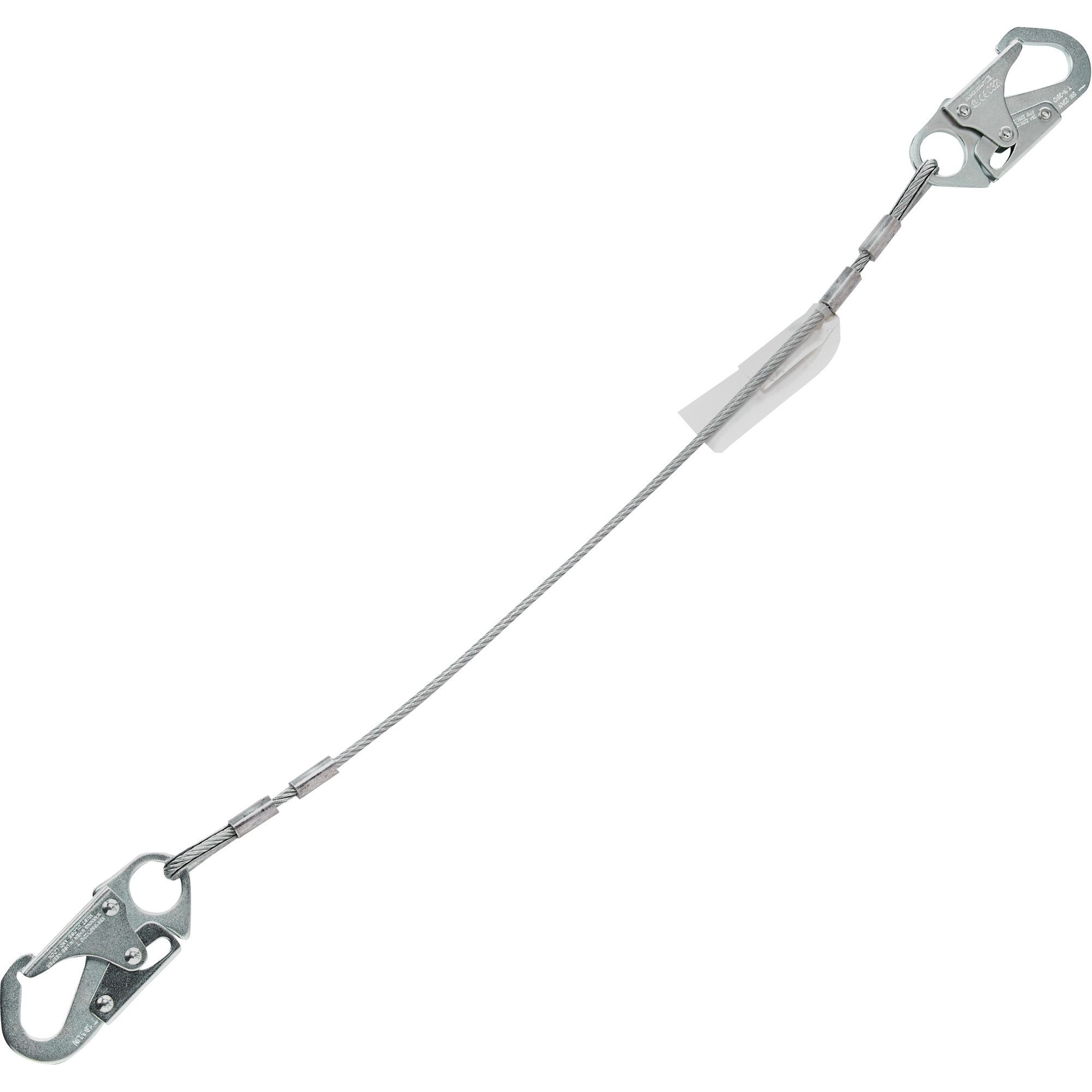 MSA V-Series Restraint Lanyard, 3', Snap Hook Center, Snap Hook Leg ...