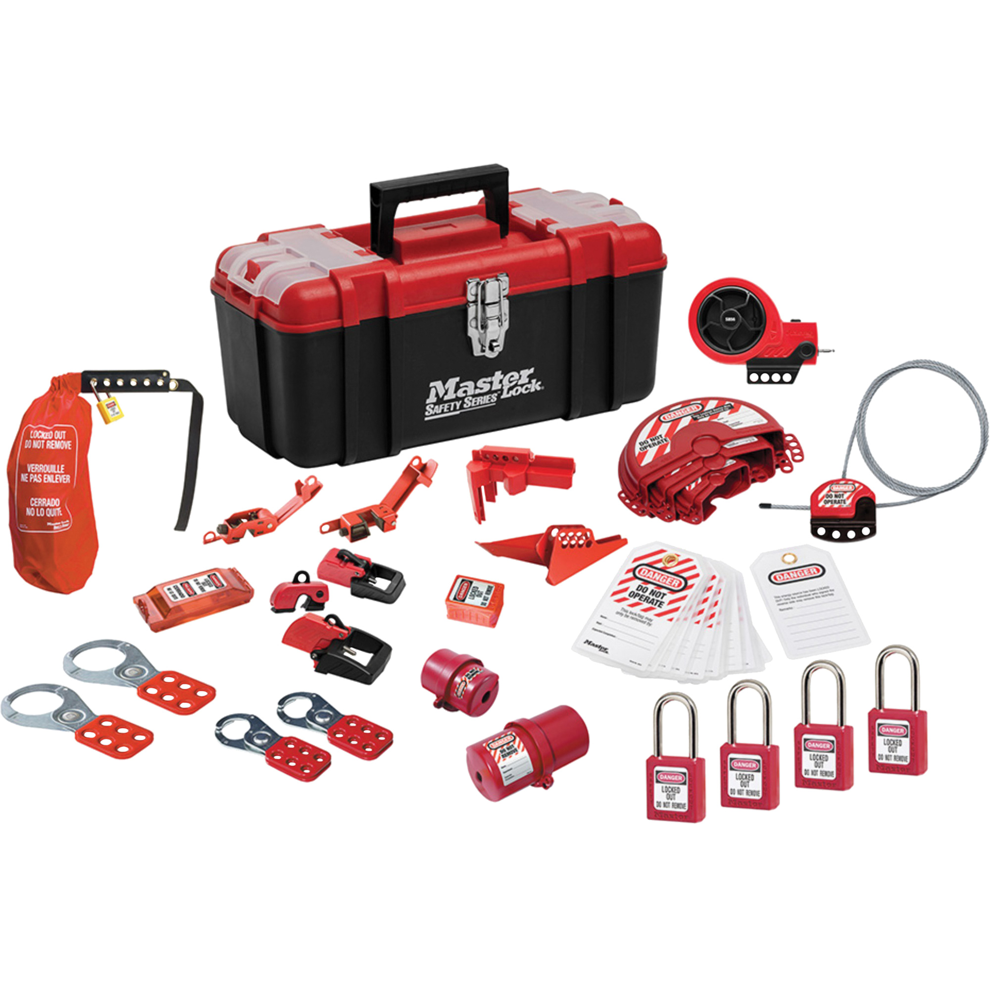 Master Lock 1457VE410KAPRE Premier Lockout Kit with Zenex Thermoplastic ...