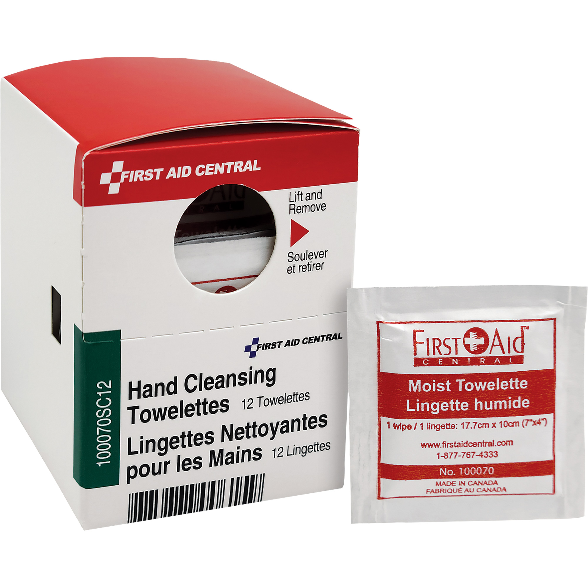 First Aid Central 100070SC12 SmartCompliance® Refill Cleansing Wipes ...