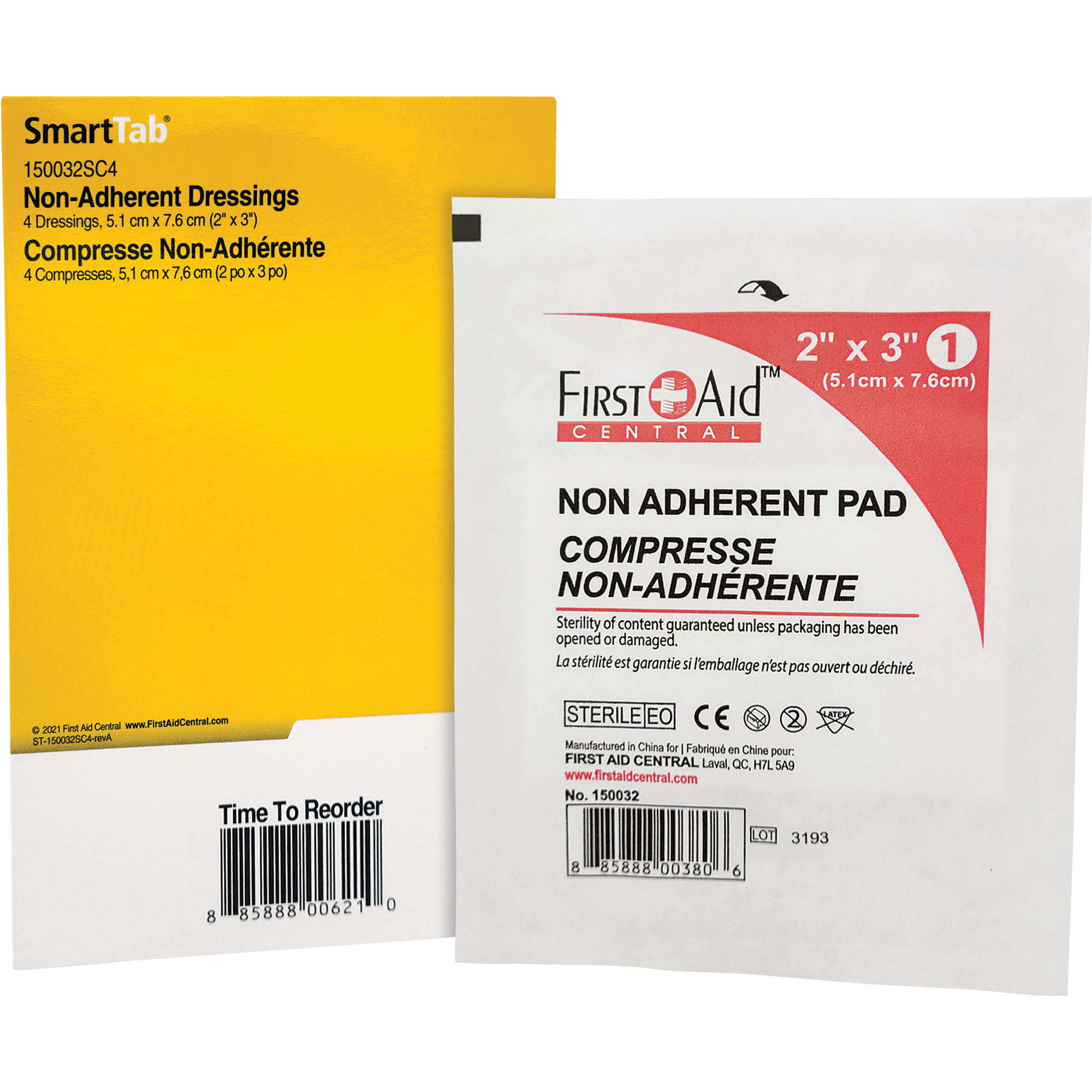 FIRST AID CENTRAL SmartCompliance® Refill Non-Adherent Pads SHC050 ...