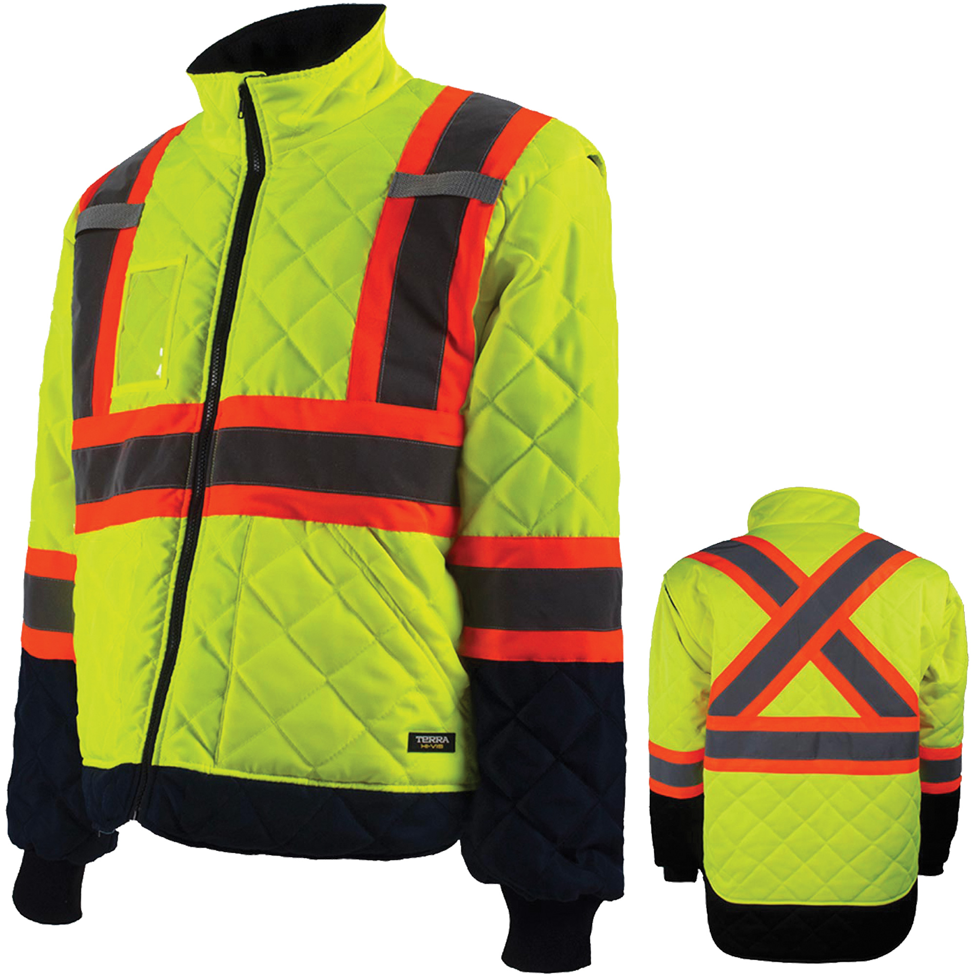 Barry & Boulerice 116505YLXL Freezer Jacket, Polyester, High Visibility ...