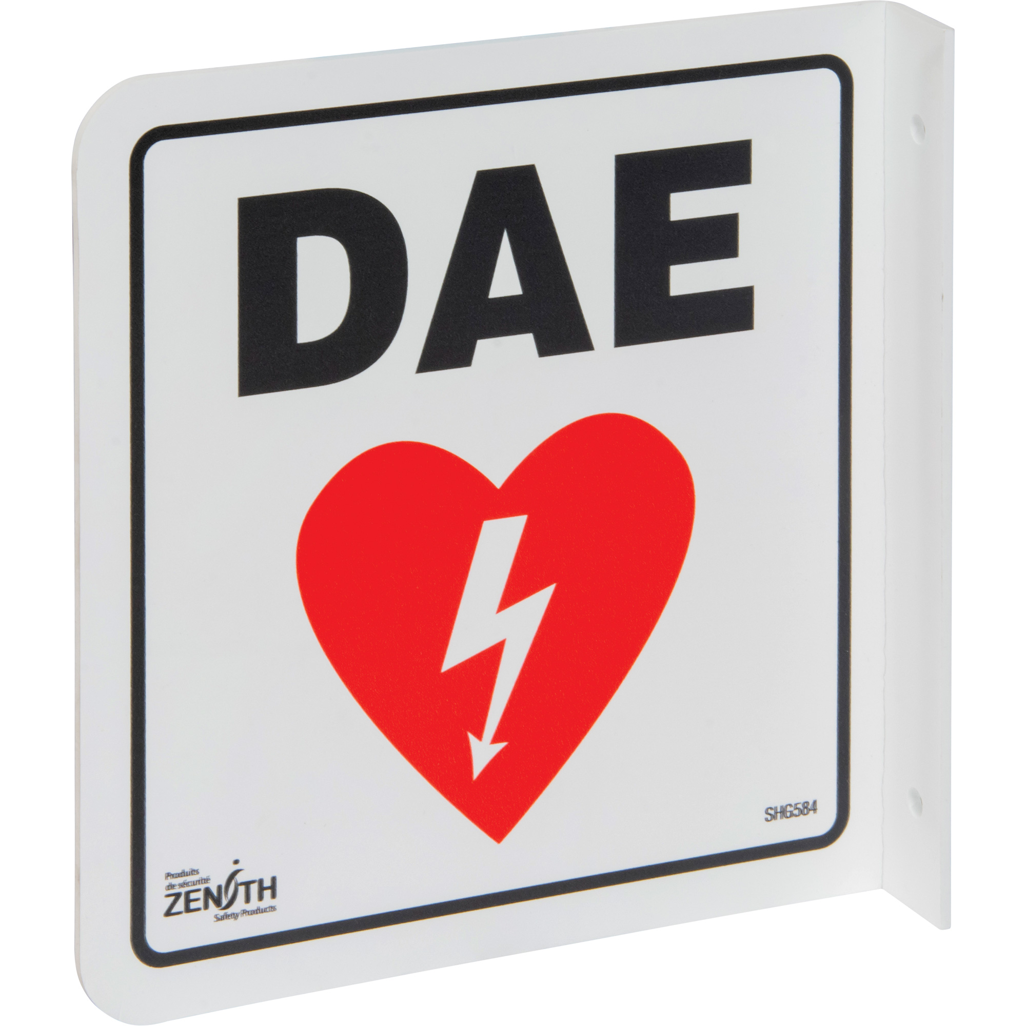 Zenith Safety Products SHG584 90° Projecting "DAE" Sign, 8" x 8 ...