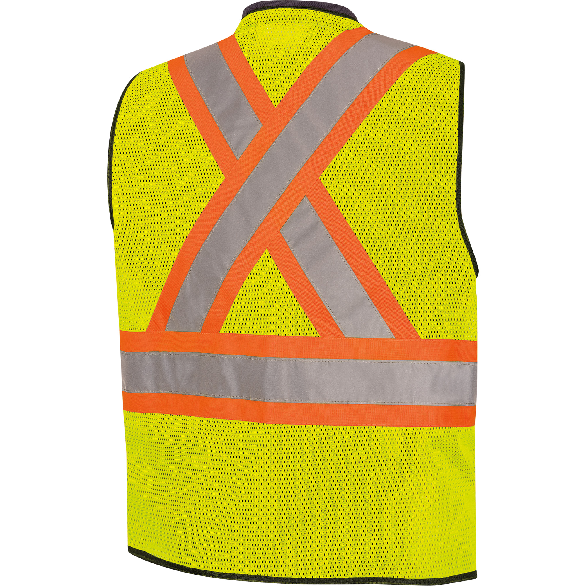 Pioneer V1024960-L/XL High-Visibility Zip Front Bi-Colour Safety Vest ...