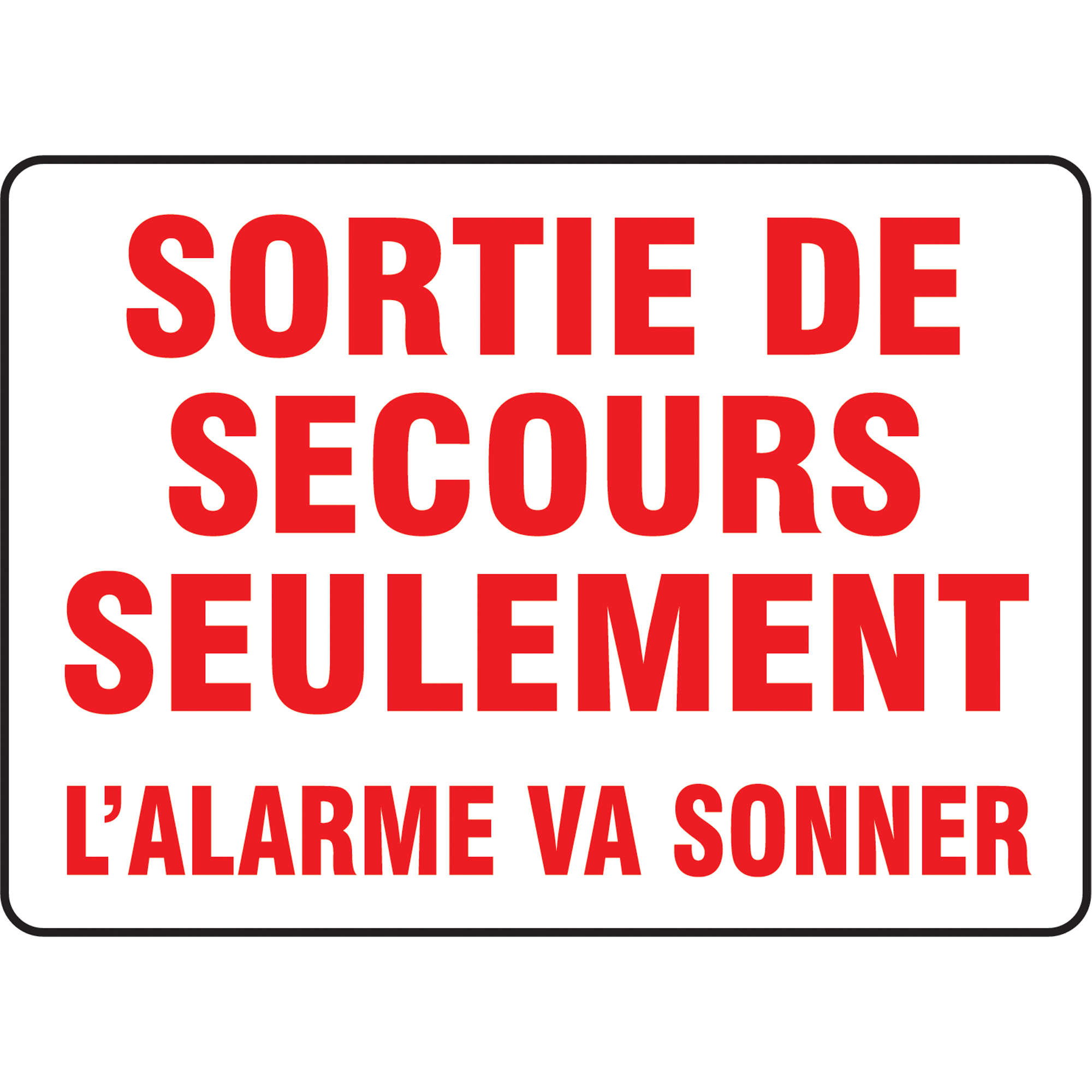 ACCUFORM SIGNS Enseigne Sortie de secours SP101 (MCTX516VP) | Magasiner ...