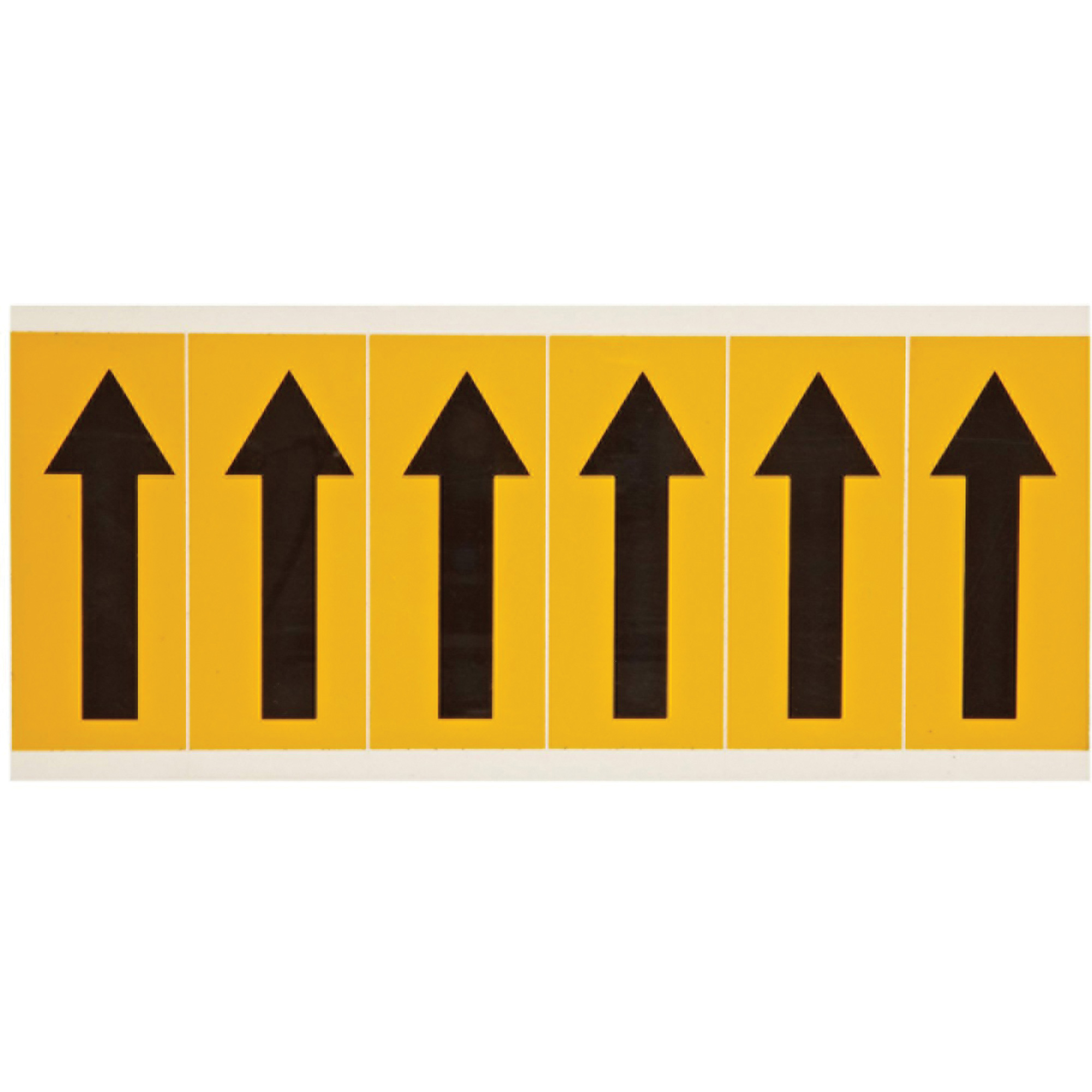 BRADY Individual Number and Letter Labels, Arrow Symbol, 3" H, Black on ...