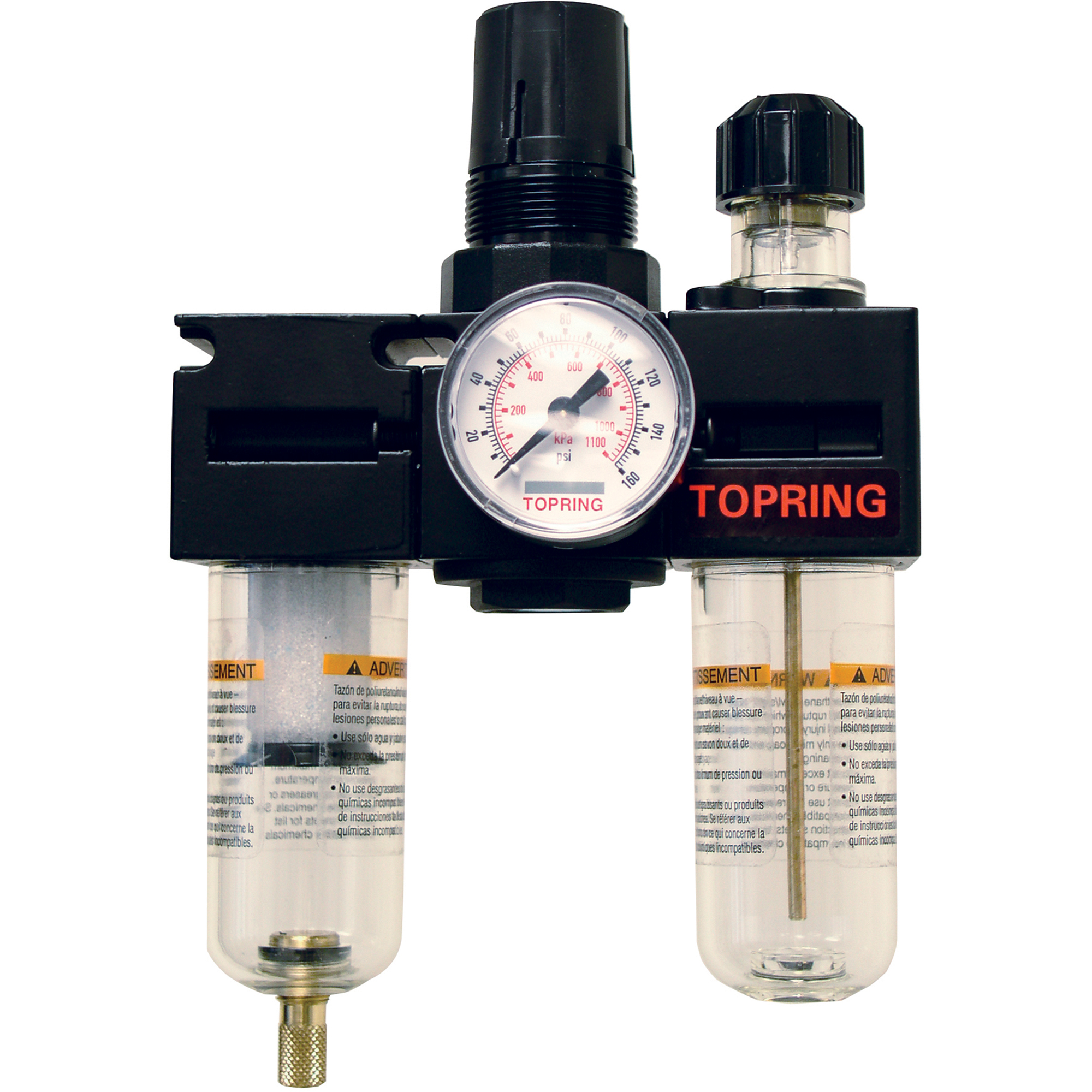 TOPRING Filter/Regulator & Lubricator (Gauge Included) TA702 (50.536 ...