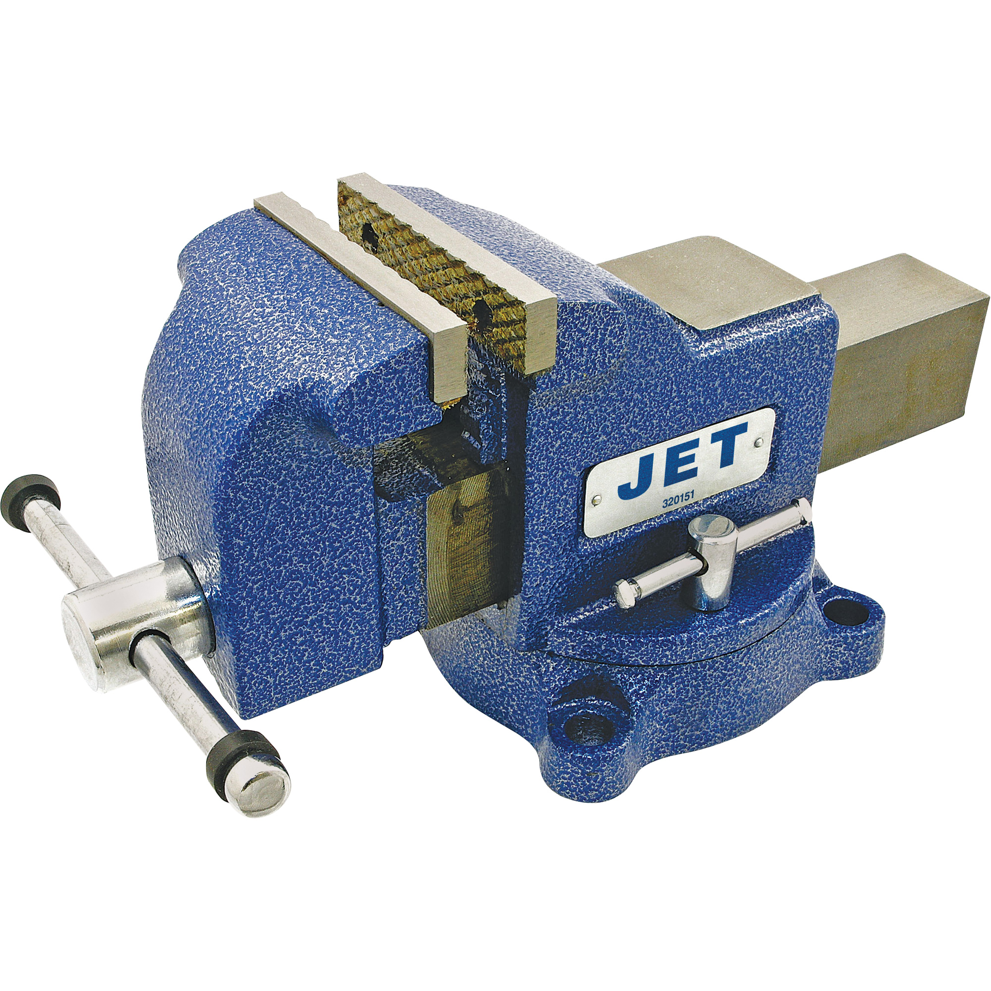 JET 320151 Heavy-Duty Swivel Base Vise, 4" Jaw Width, 2-3/4" Throat Depth