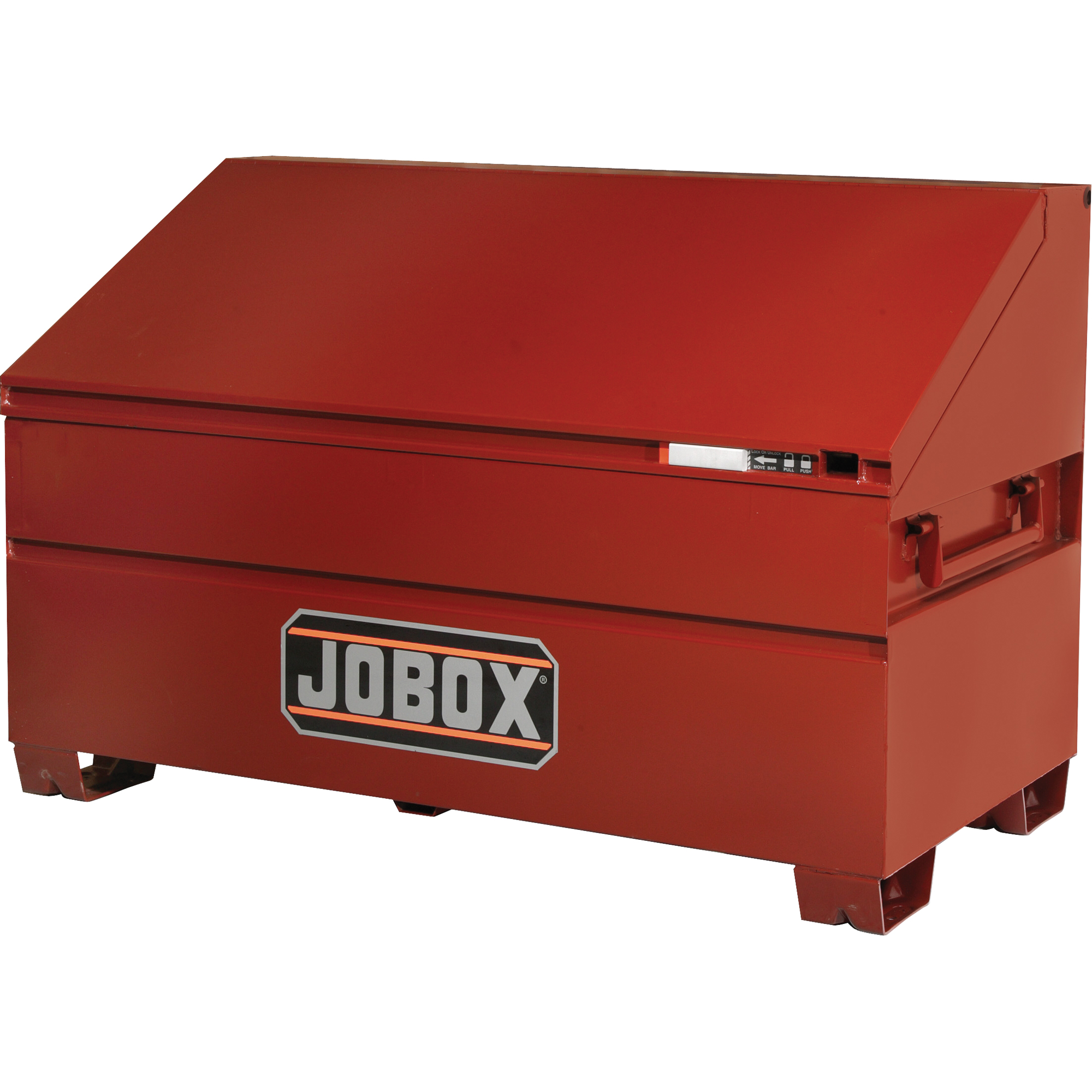 Jobox By Crescent 1-680990 Slope Lid Chest, 60" x 30" x 39-1/2", Steel, Red