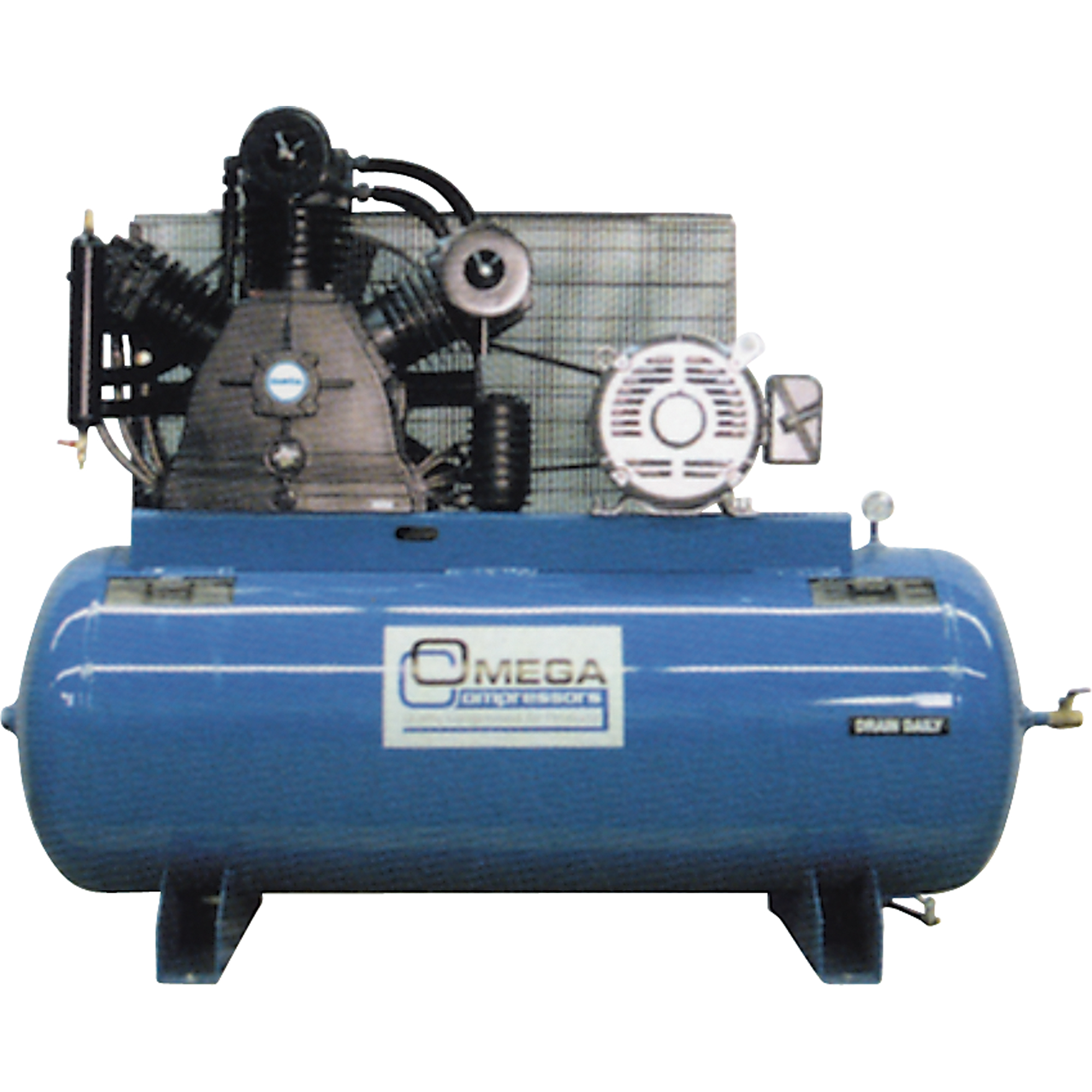 OMEGA COMPRESSORS Industrial Series Air Compressors - Horizontal ...
