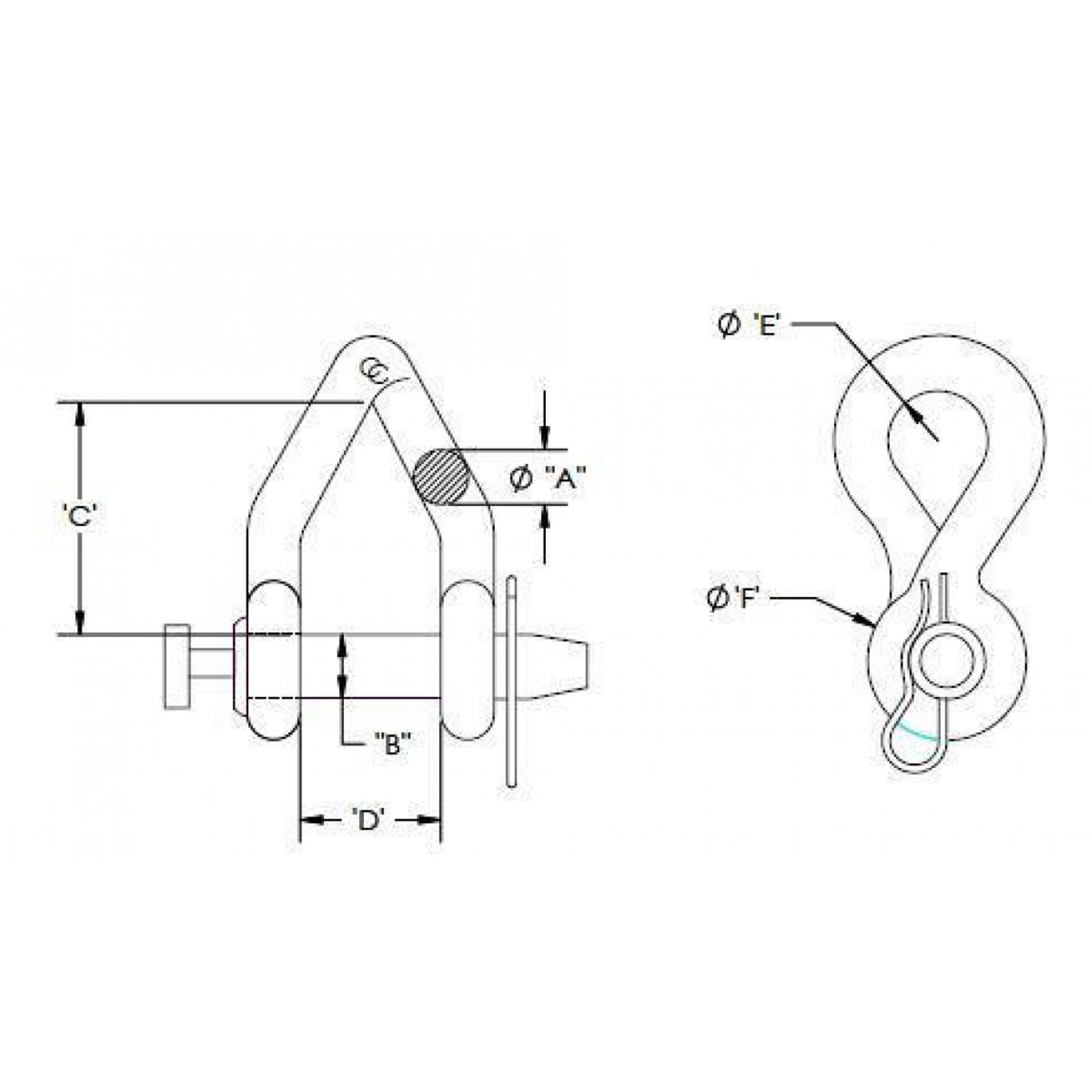 Campbell T3899919 Campbell® Short Body Twisted Clevis