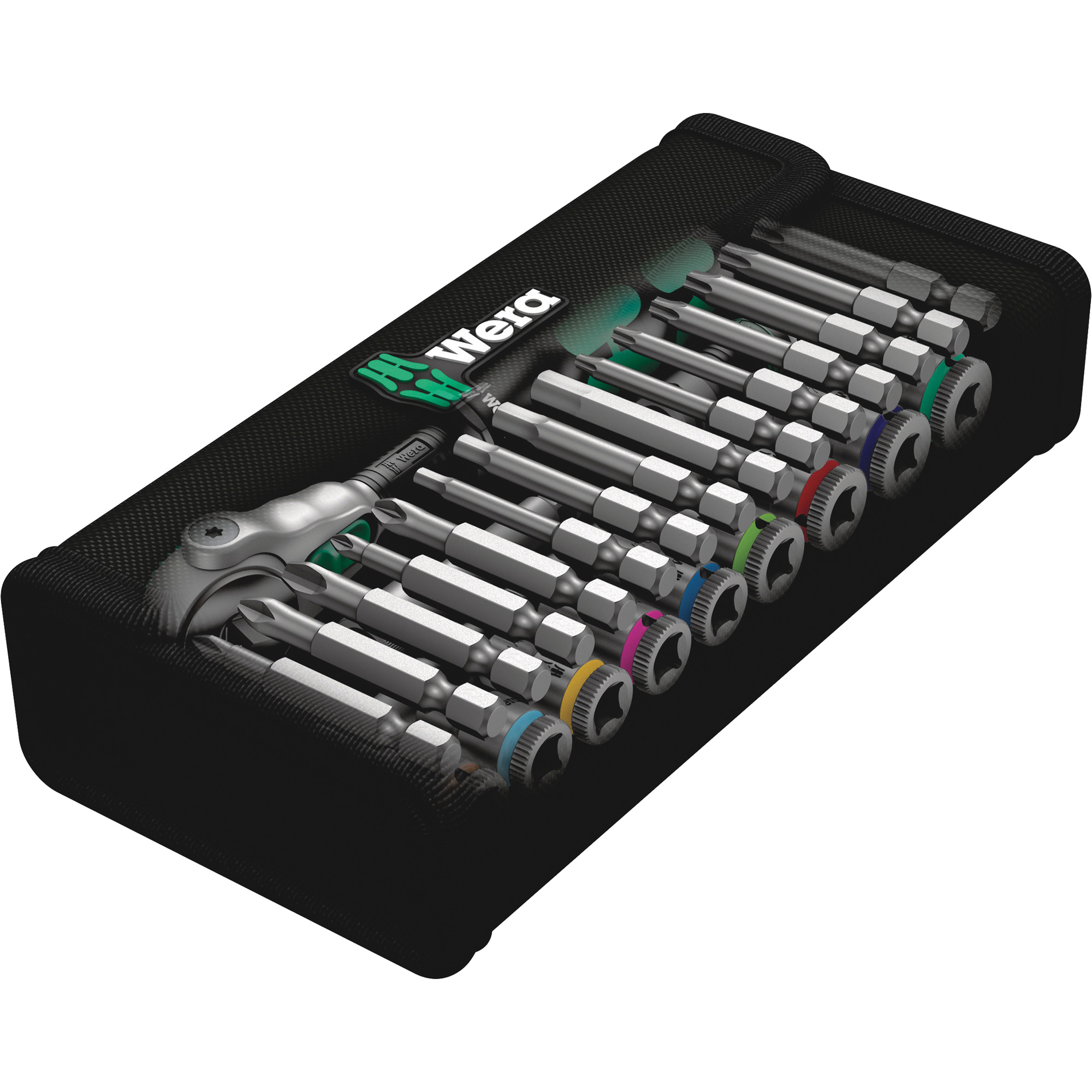 WERA TOOLS Zyklop speed Ratchet set 1/4 28 pieces in a pouch Imperial ...