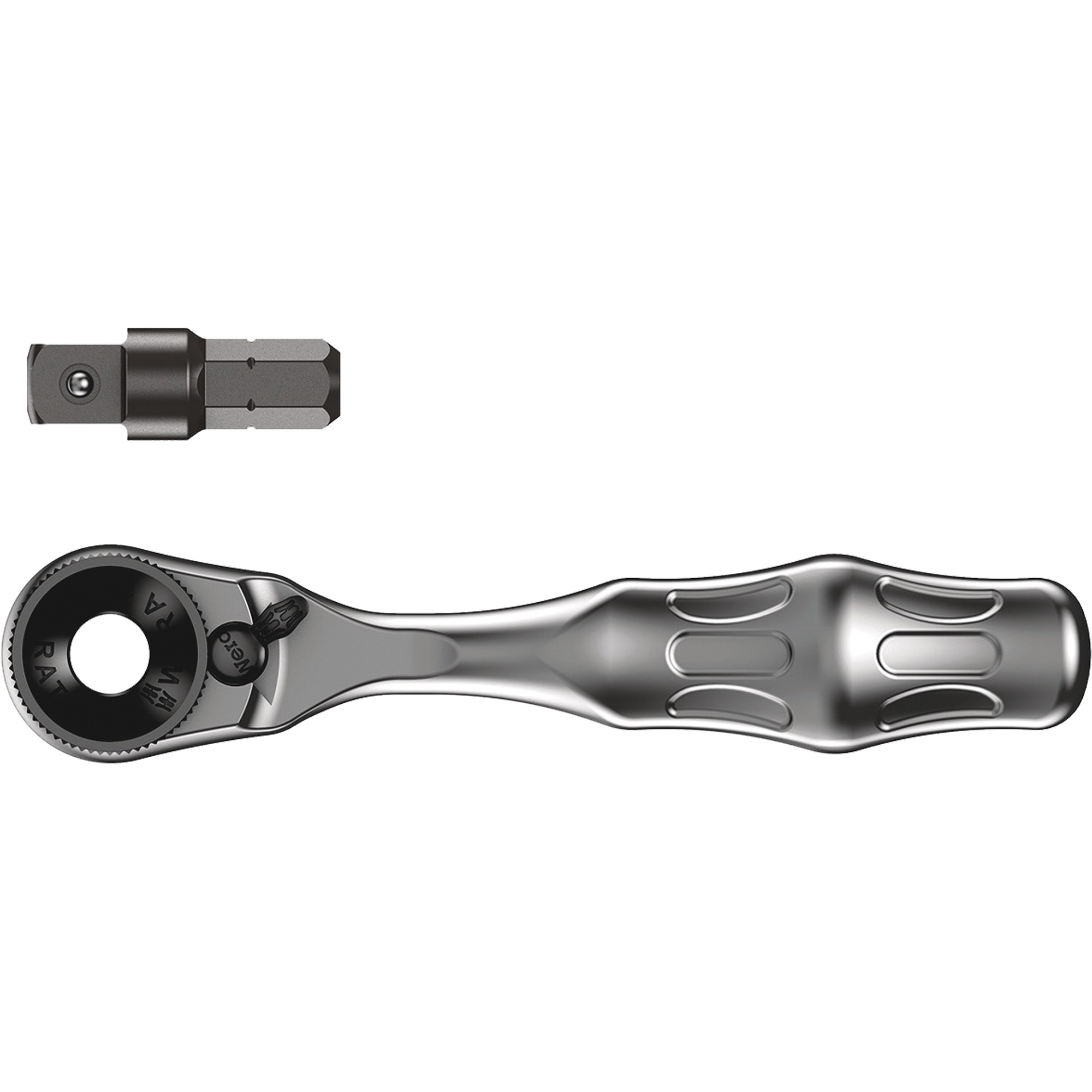 Wera Tools 05073230001 Mini Ratchet 1/4 metal, 1/4" Drive, Ergonomic Handle