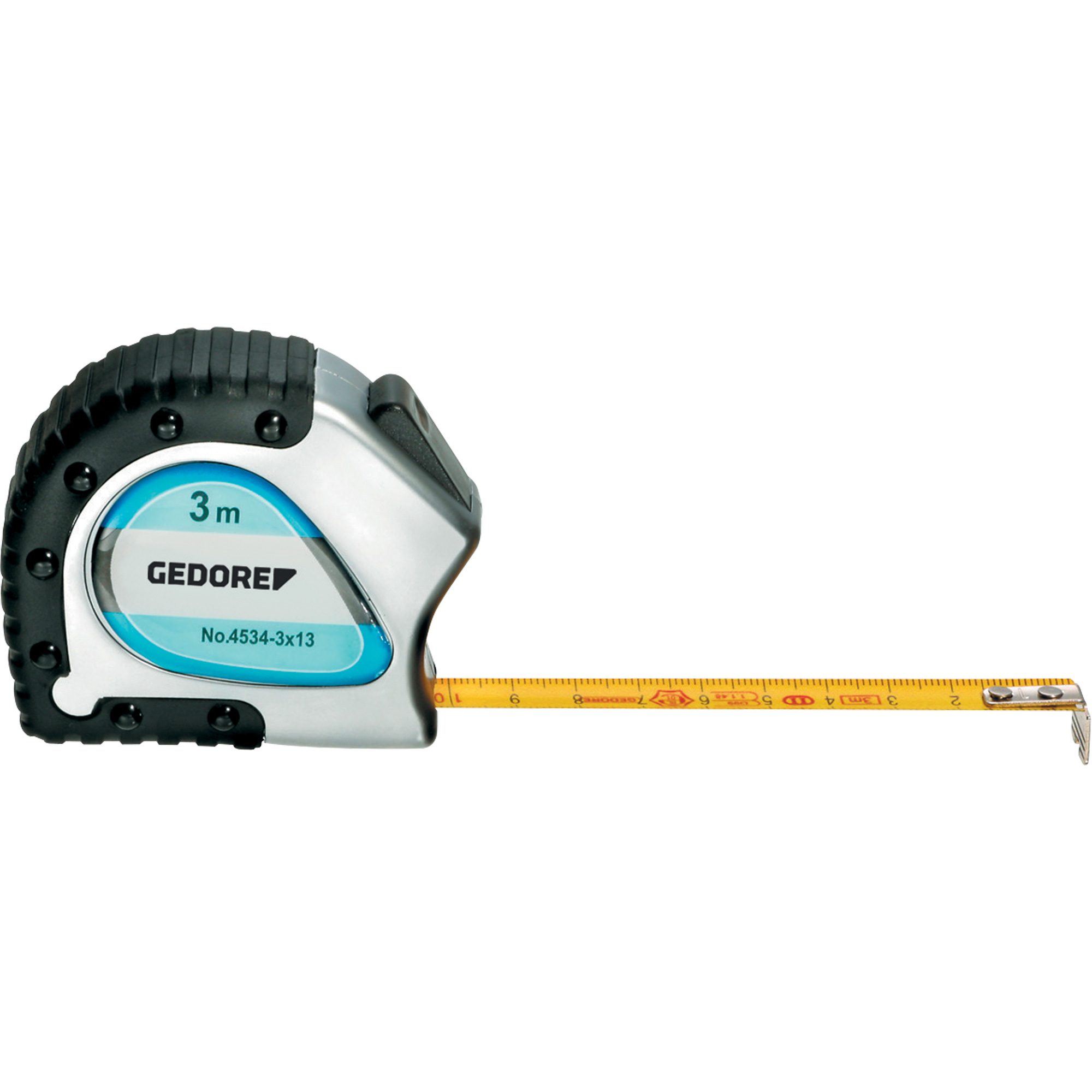 Gedore 6697920 Ruban à mesurer, 1/2" x 3 m, Marques de goujon Métrique