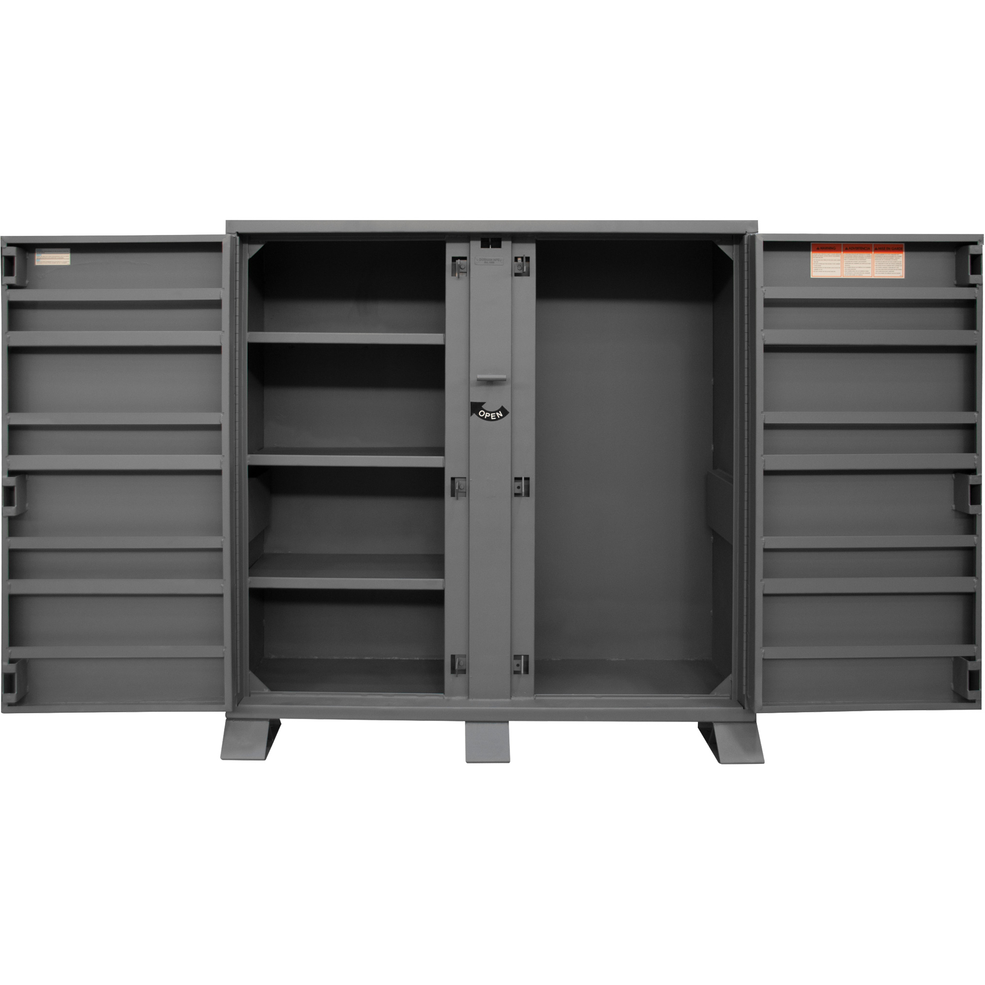 DURHAM MANUFACTURING Jobsite Storage Shelving Cabinet, Steel, 47.5 ...