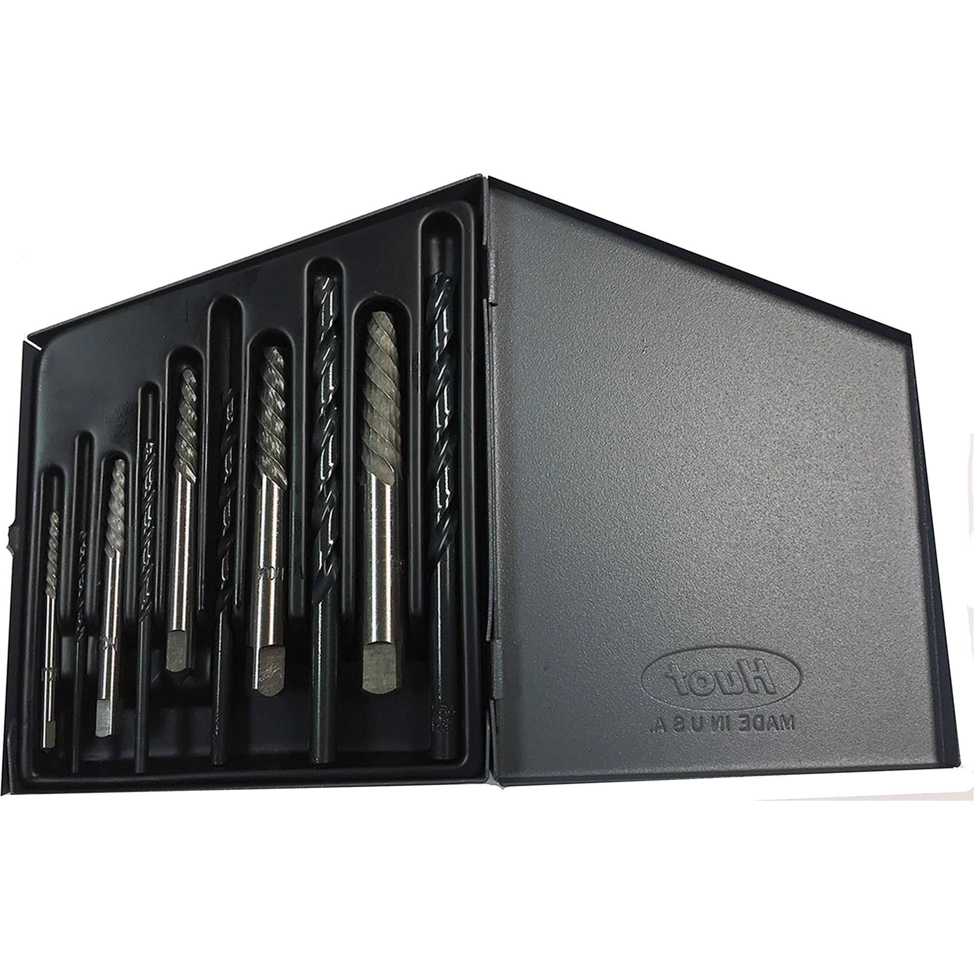 DRILLCO Screw Extractor Set with Drills, Carbide, 10 Pieces UAP170 ...