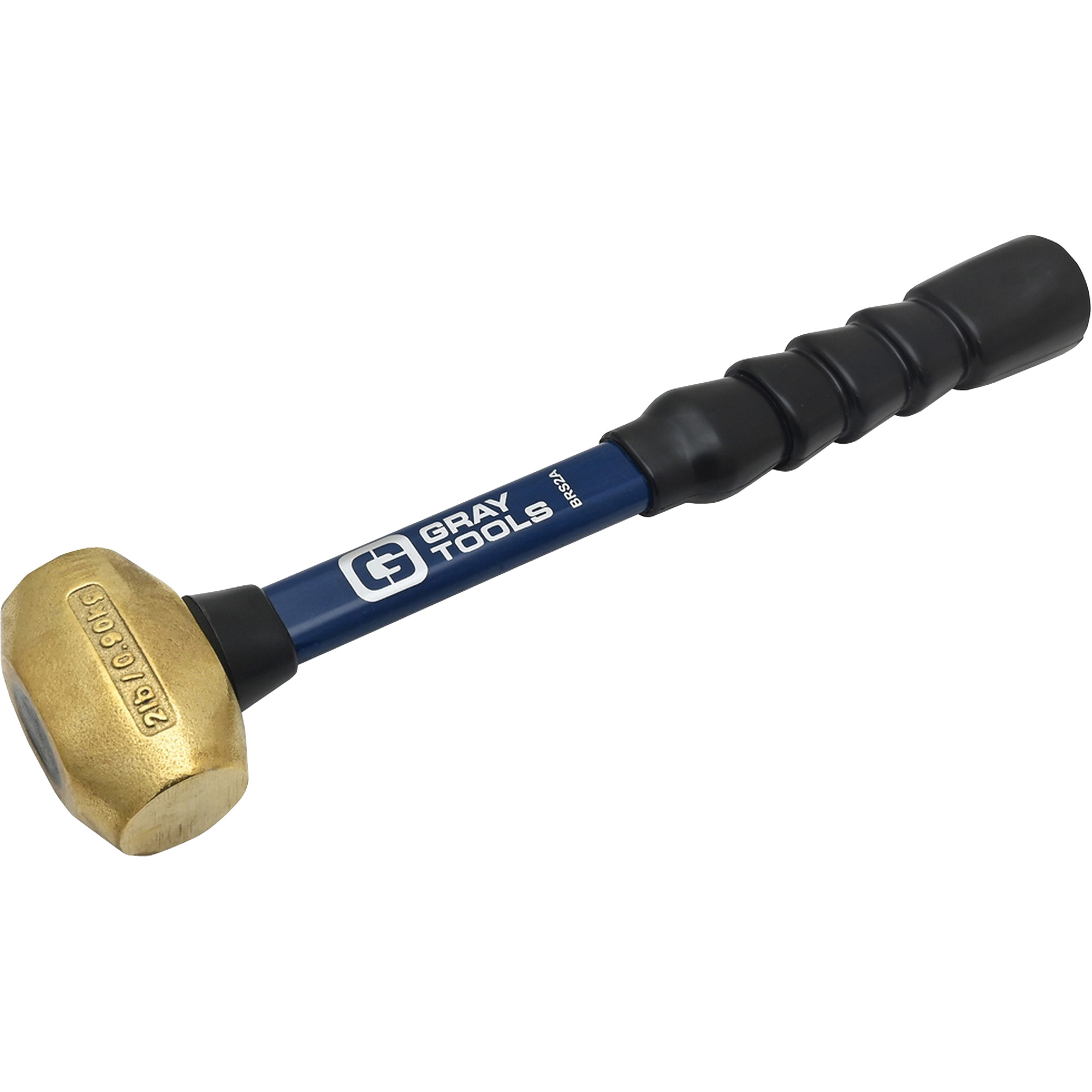 GRAY TOOLS Brass Hammer, 2 lbs. Head Weight, 14" L UAV044 (BRS2A ...
