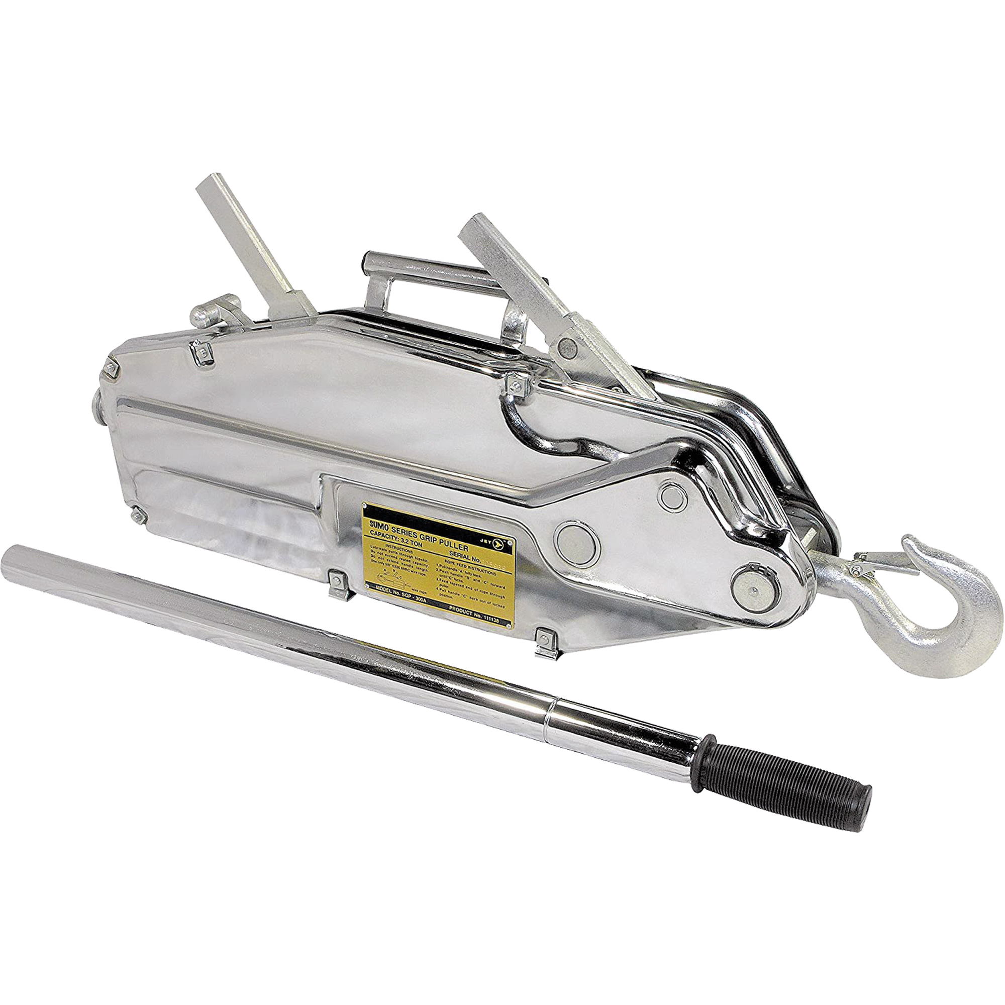 JET 111138 3 Ton Heavy-Duty Grip Puller without Cable