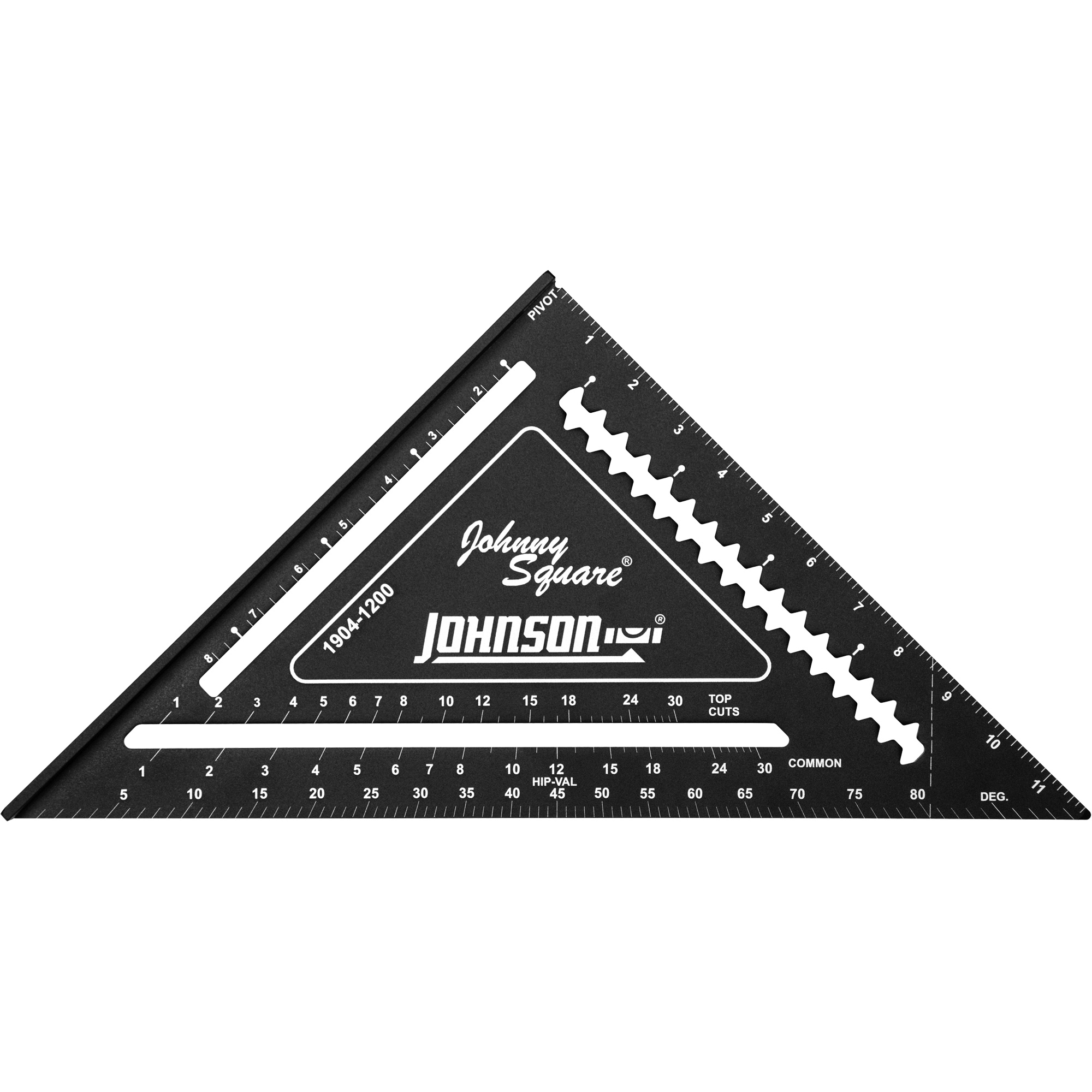Johnson 1904-1200 12" Johnny Square® Professional Easy-Read Rafter Square