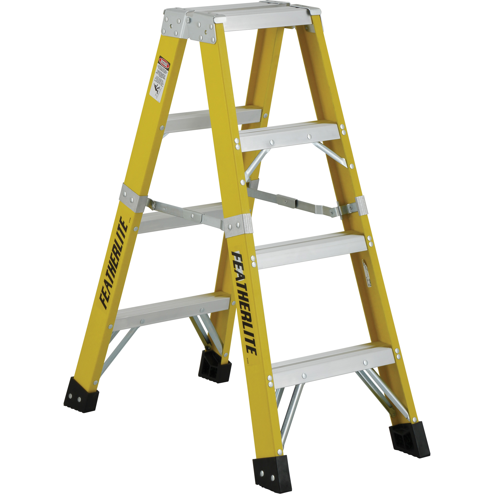 FEATHERLITE 6600 Series Industrial Heavy-Duty 2-Way Stepladders ...