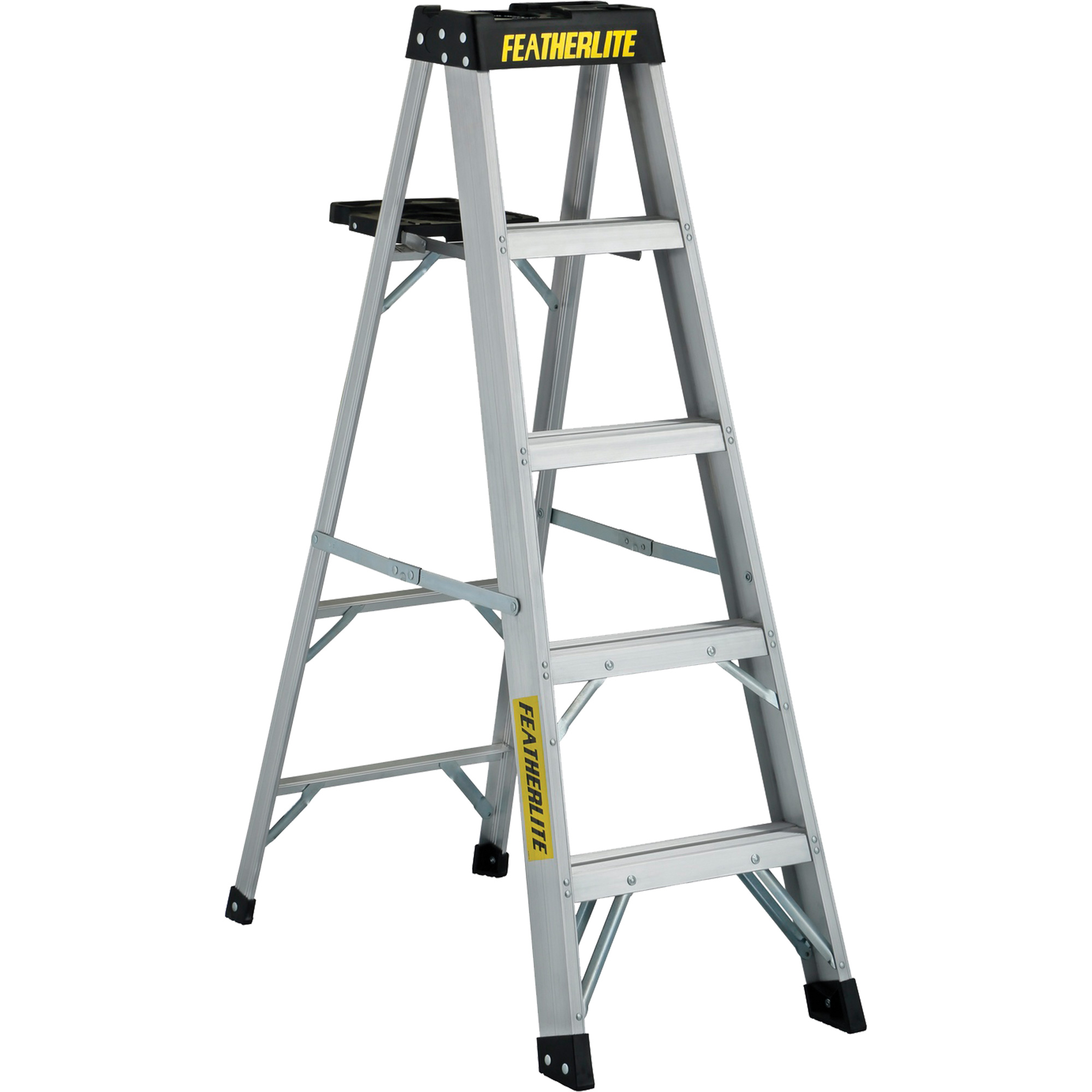 Featherlite 3405 3400 Series Industrial Extra Heavy-Duty Step Ladder, 5 ...