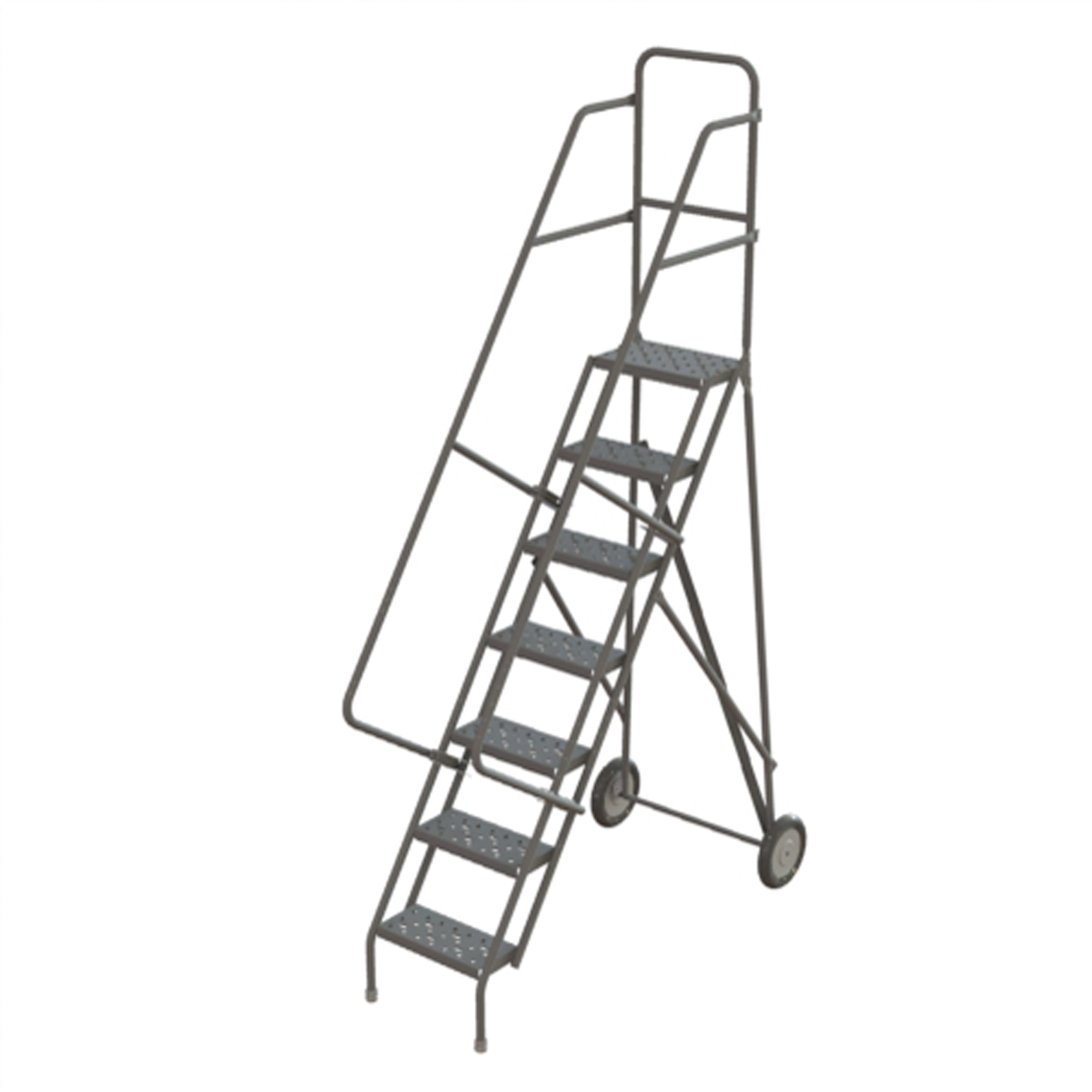 Tri-Arc Manufacturing KDRF107166 Steel Rolling Ladder, 7 Steps, 16 ...